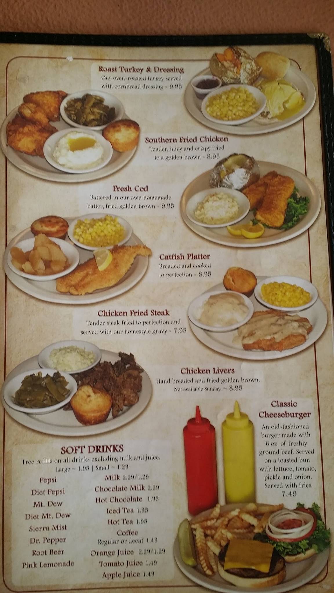 Menu at Dinner Bell Restaurant, Berea
