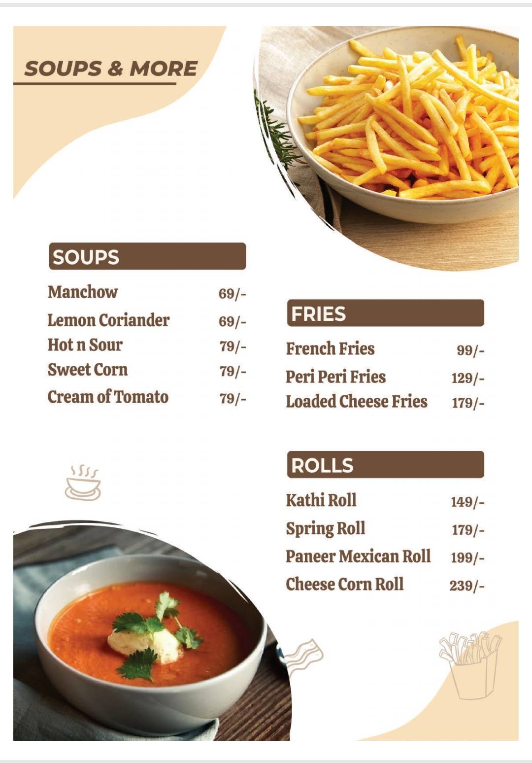 Menu at The Roof Tree, Bhopal, Hardev Complex R-11