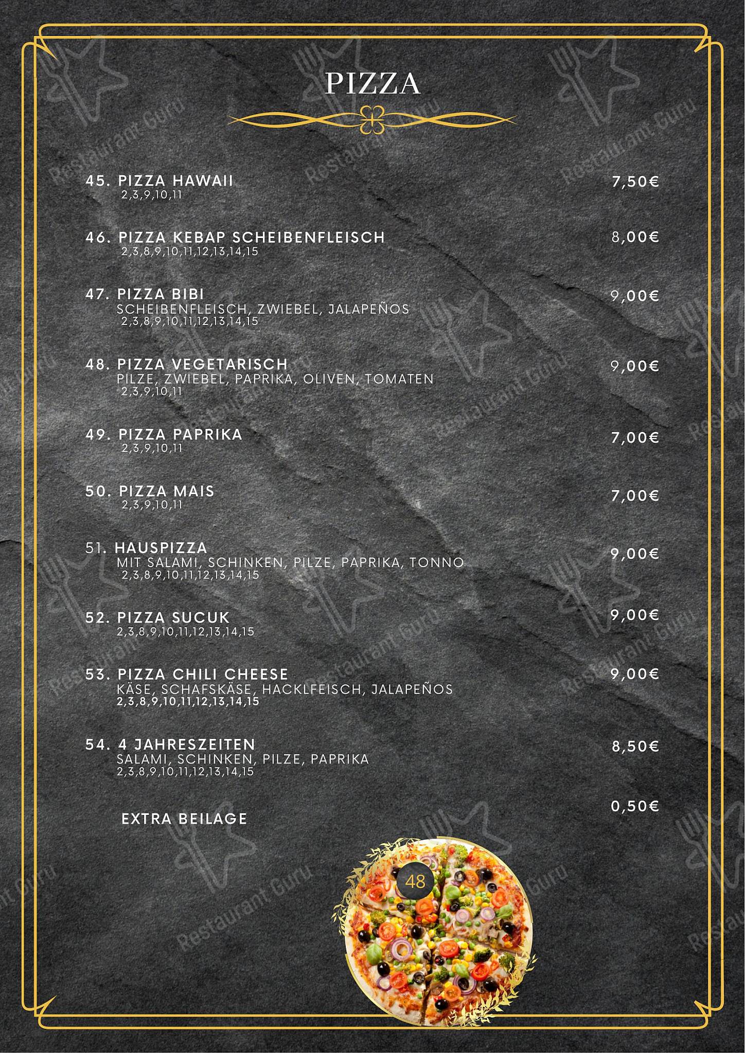 Speisekarte von BiBi Pizza & Döner-Eck, Bietigheim-Bissingen