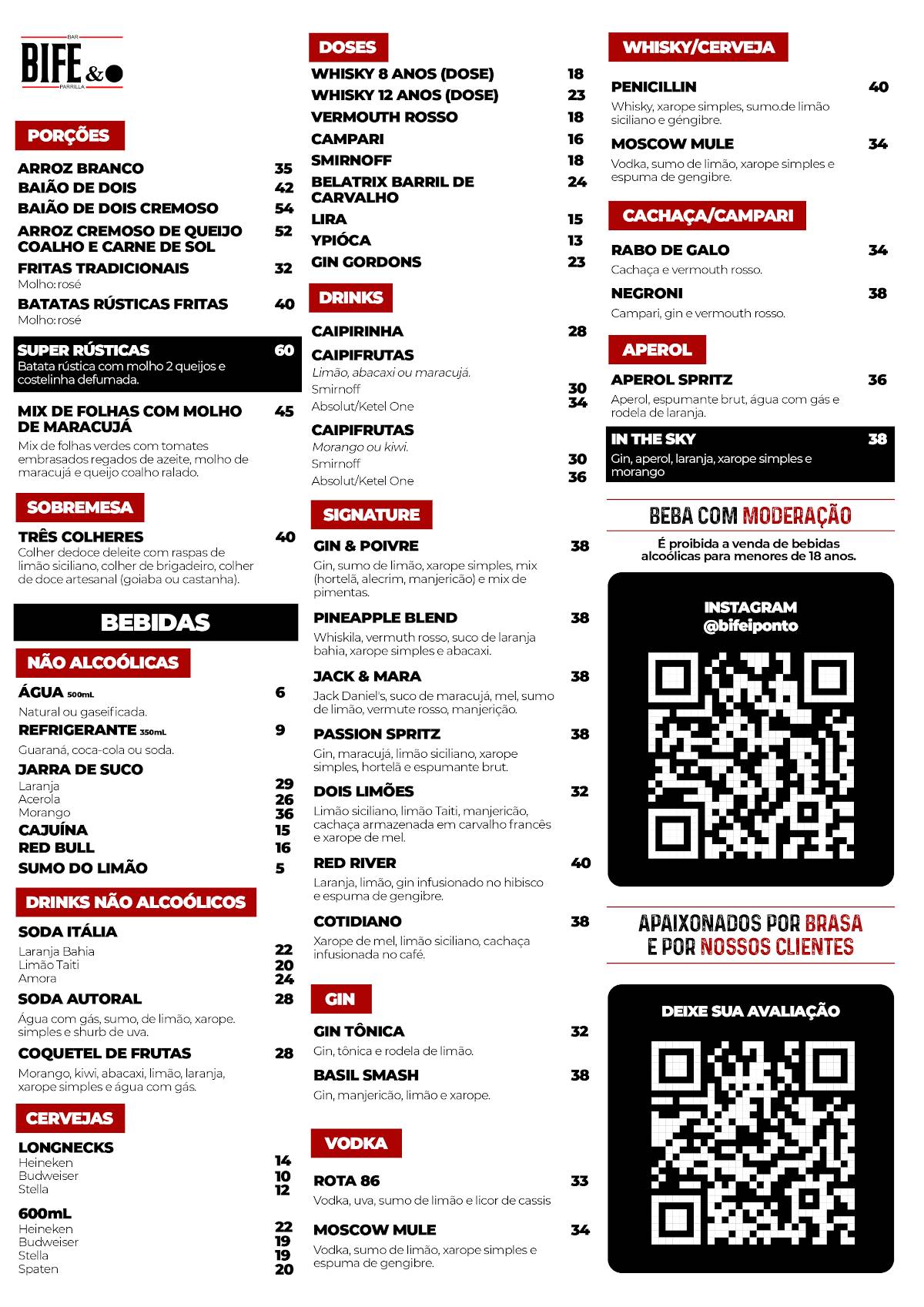 Menu em Bife & Ponto pub & Bar, Teresina