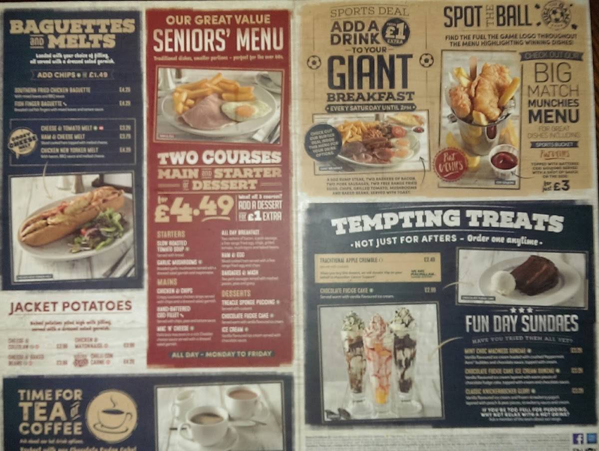 Menu at Big Tree pub & bar, Sheffield, 842 Chesterfield Rd