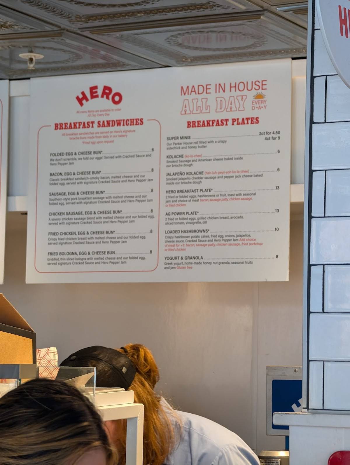 Menu at HERO, Birmingham, 1st Ave S Suite 135