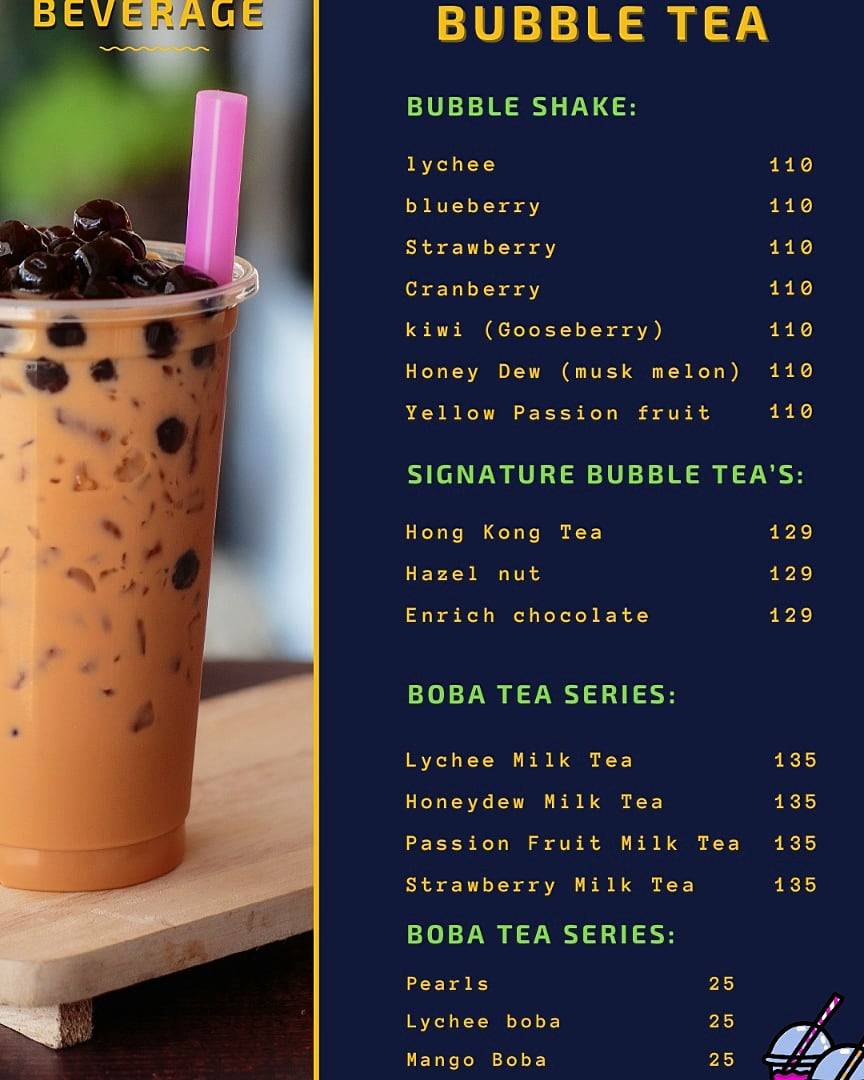 Menu at Bites n Blends, Chennai