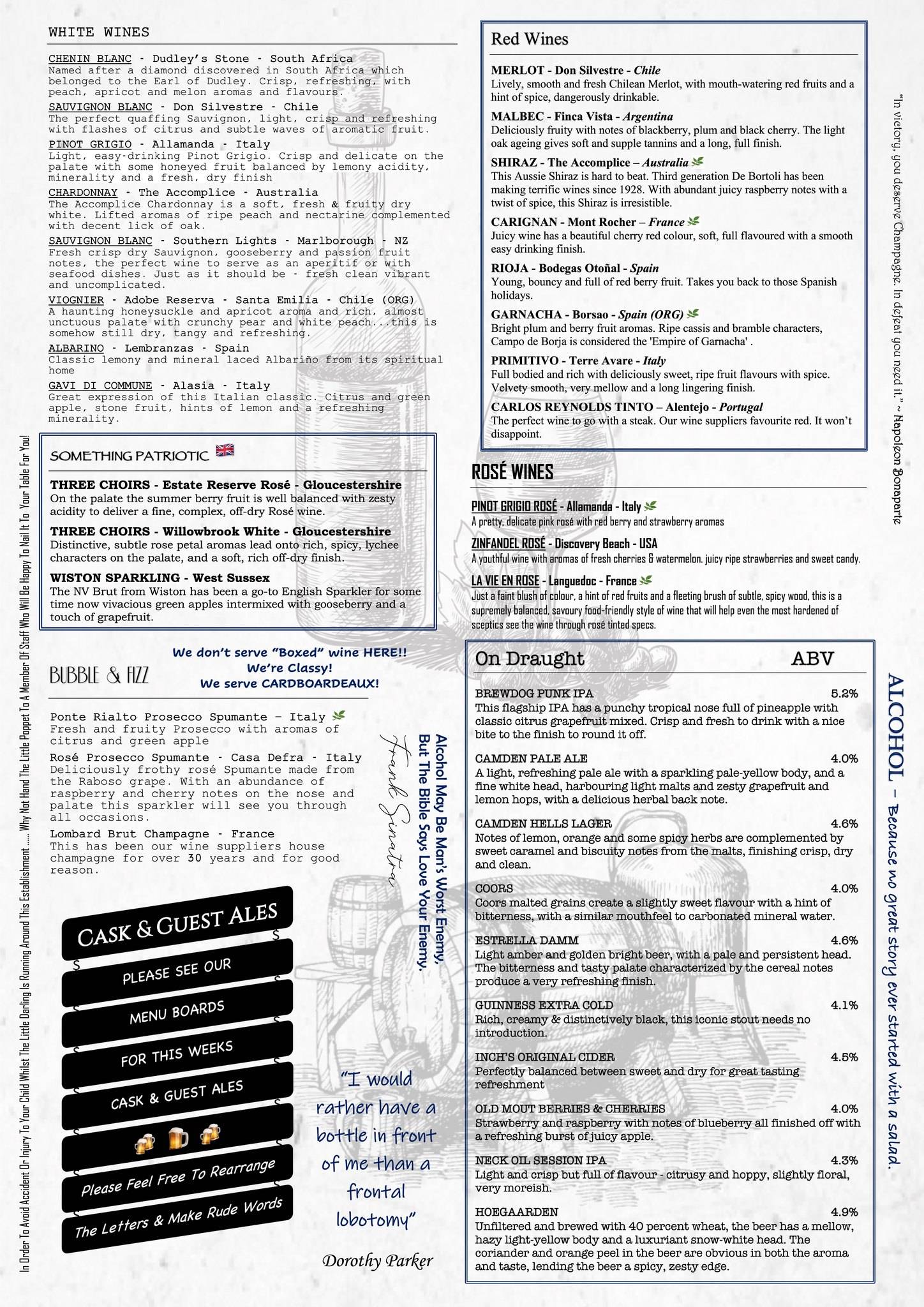 Menu at Black Horse Hotel pub & bar, Grassington