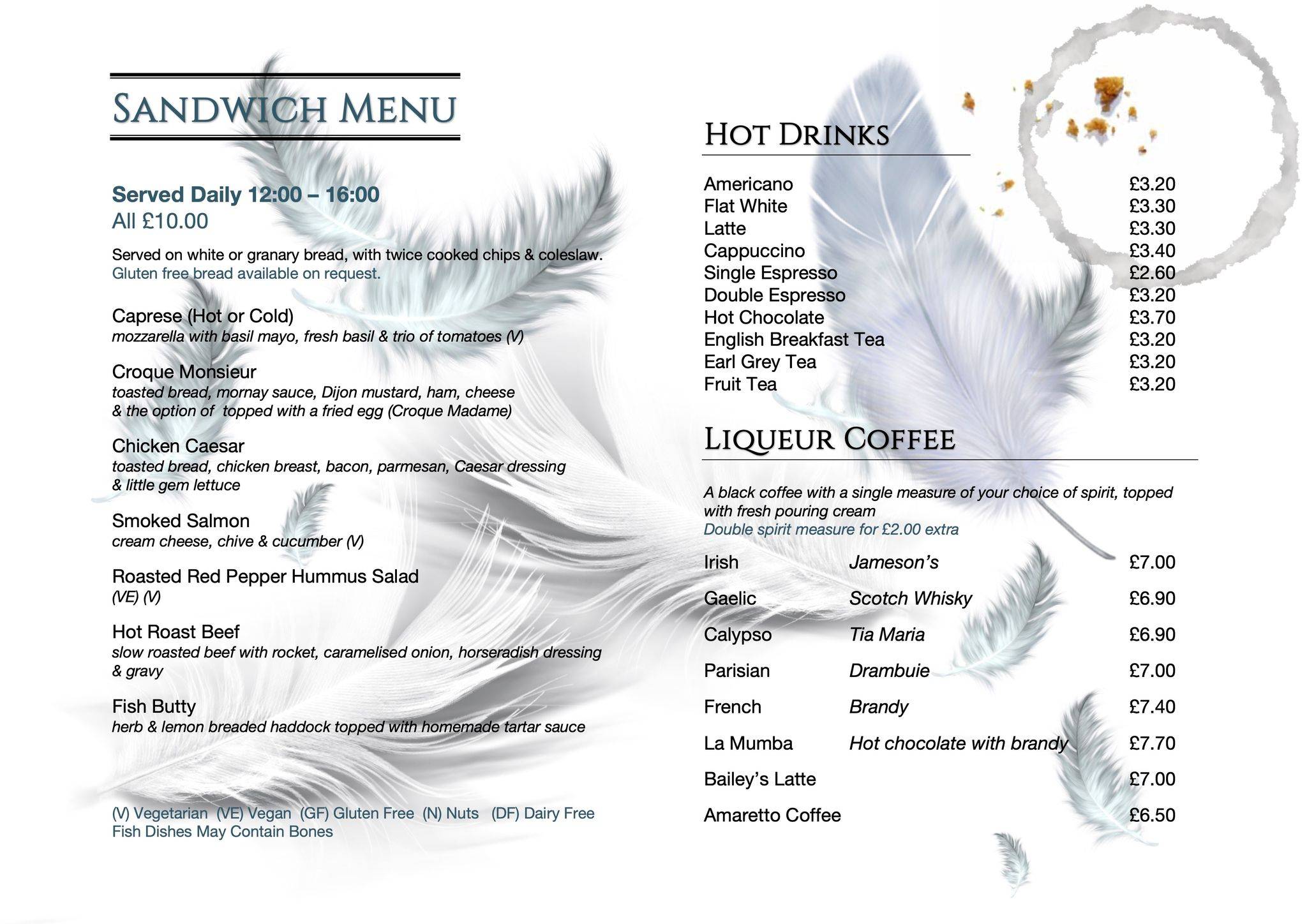 Menu at Black Horse Hotel pub & bar, Grassington