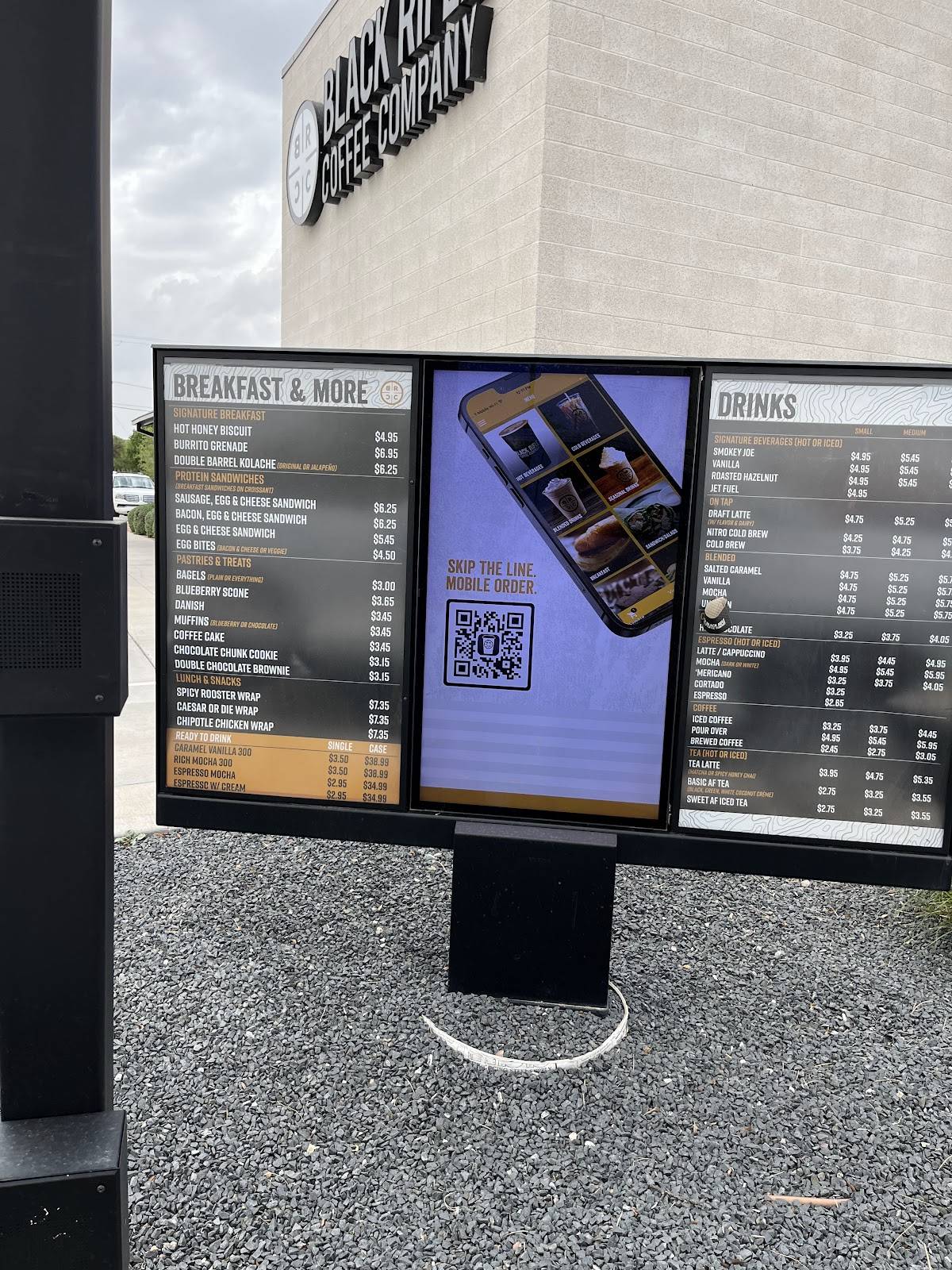 Menu at Black Rifle Coffee Company restaurant, Midland, N Big Spring St