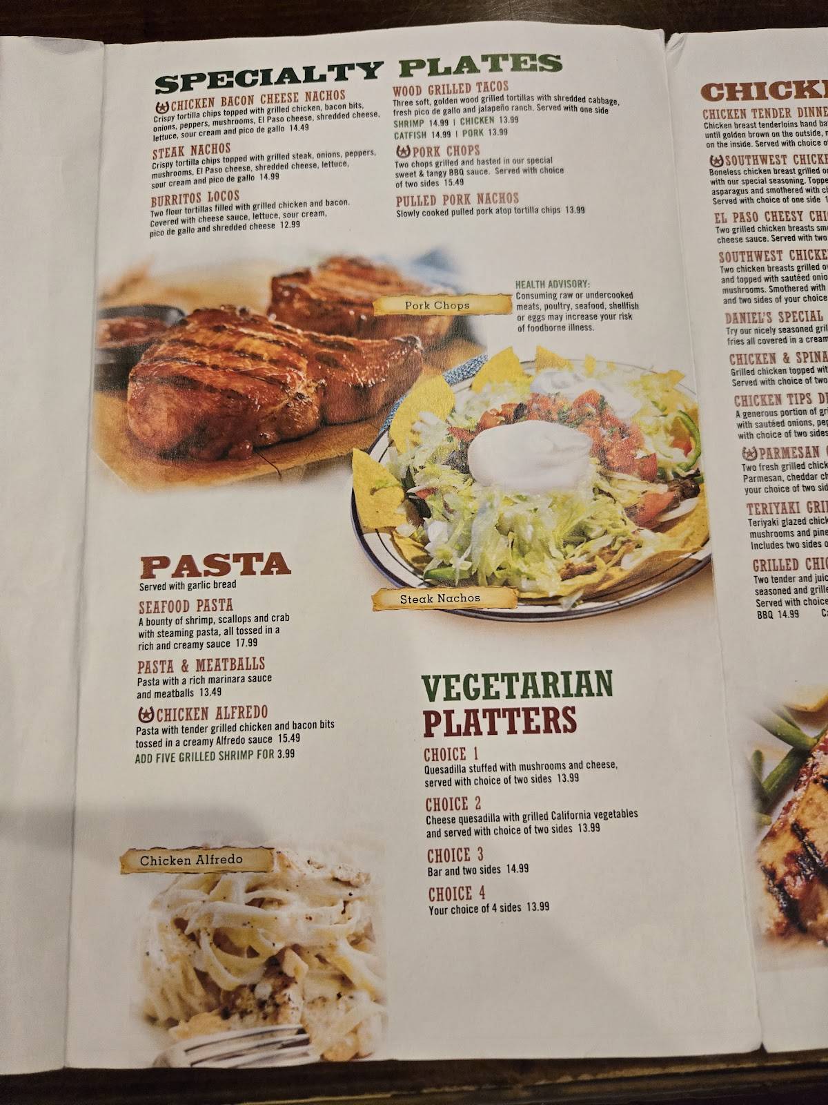 Menu at Black Stallion Steakhouse, Columbia