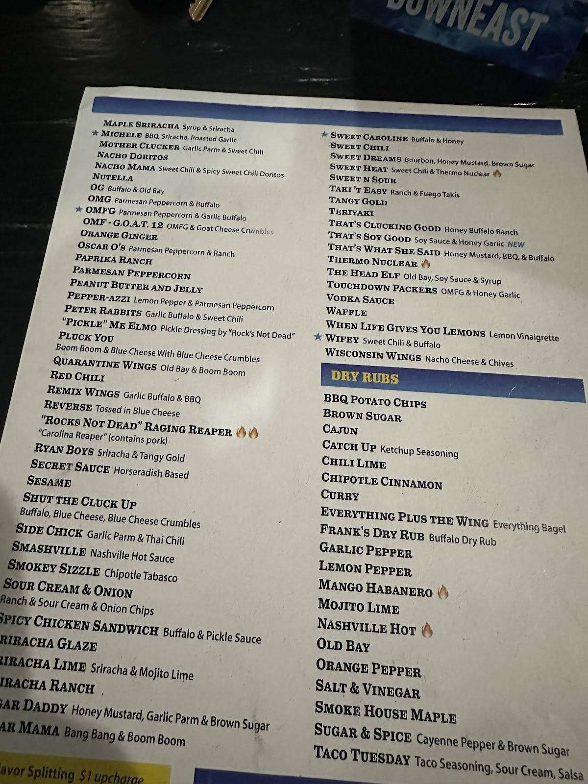 Menu at Blue 42 Restaurant and Bar, Elmwood Park