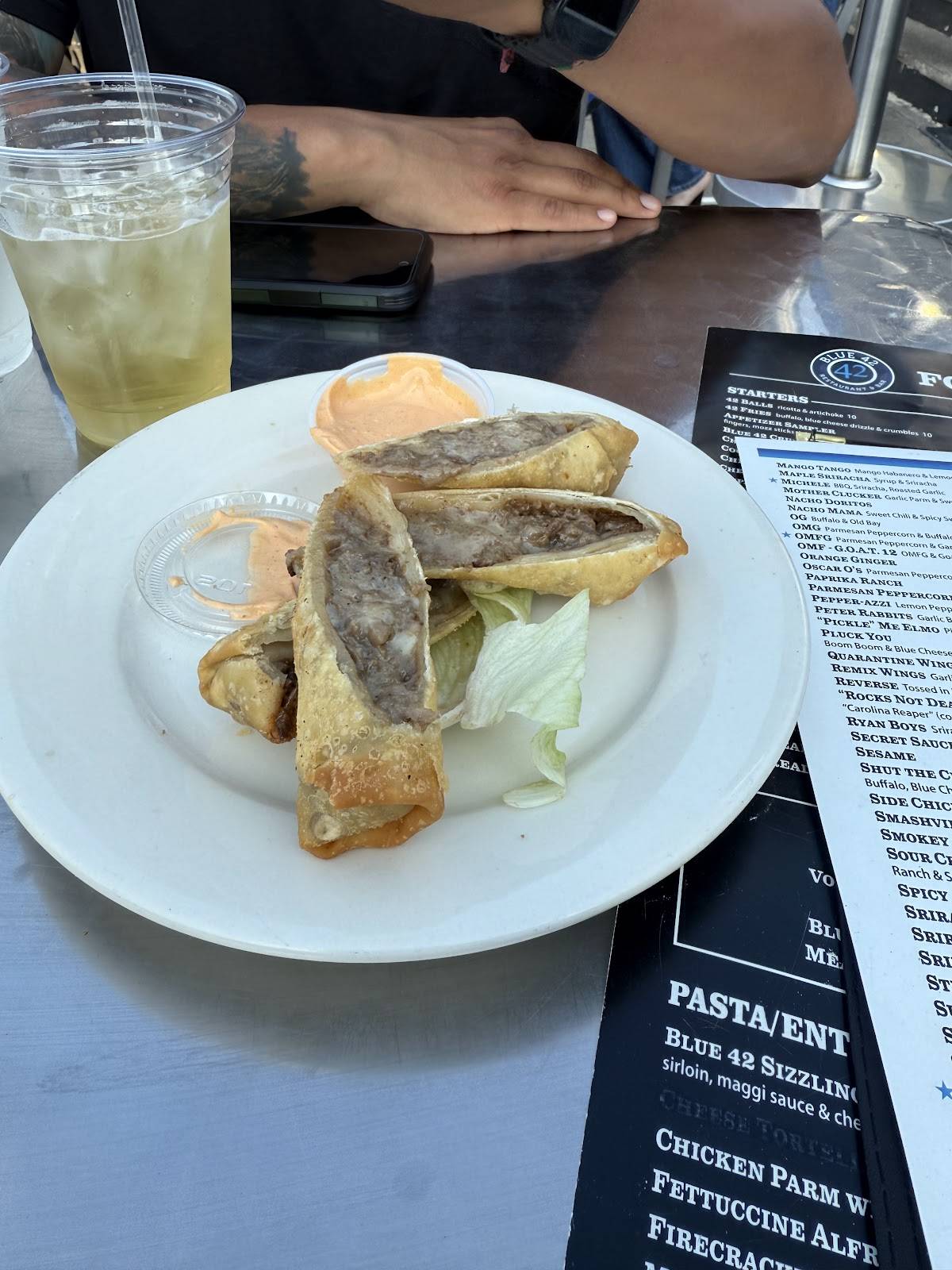 Menu at Blue 42 Restaurant and Bar, Elmwood Park