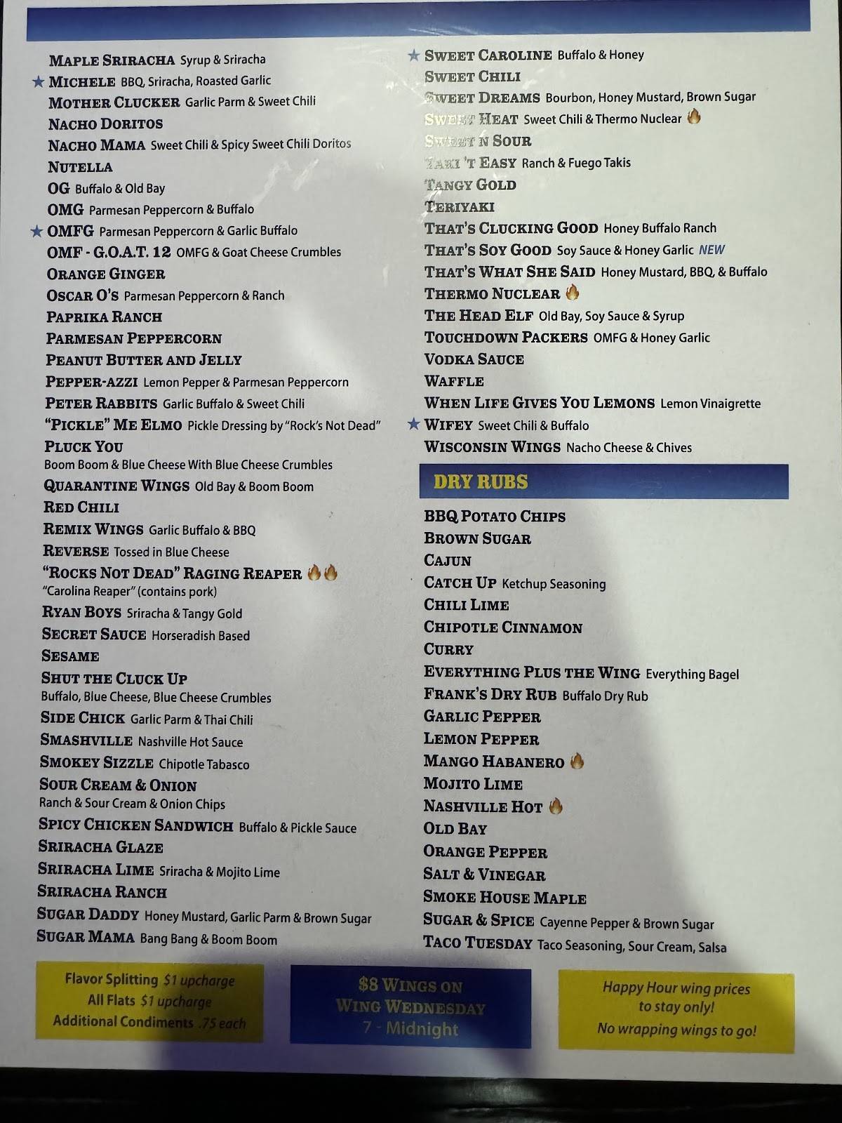 Menu at Blue 42 Restaurant and Bar, Elmwood Park