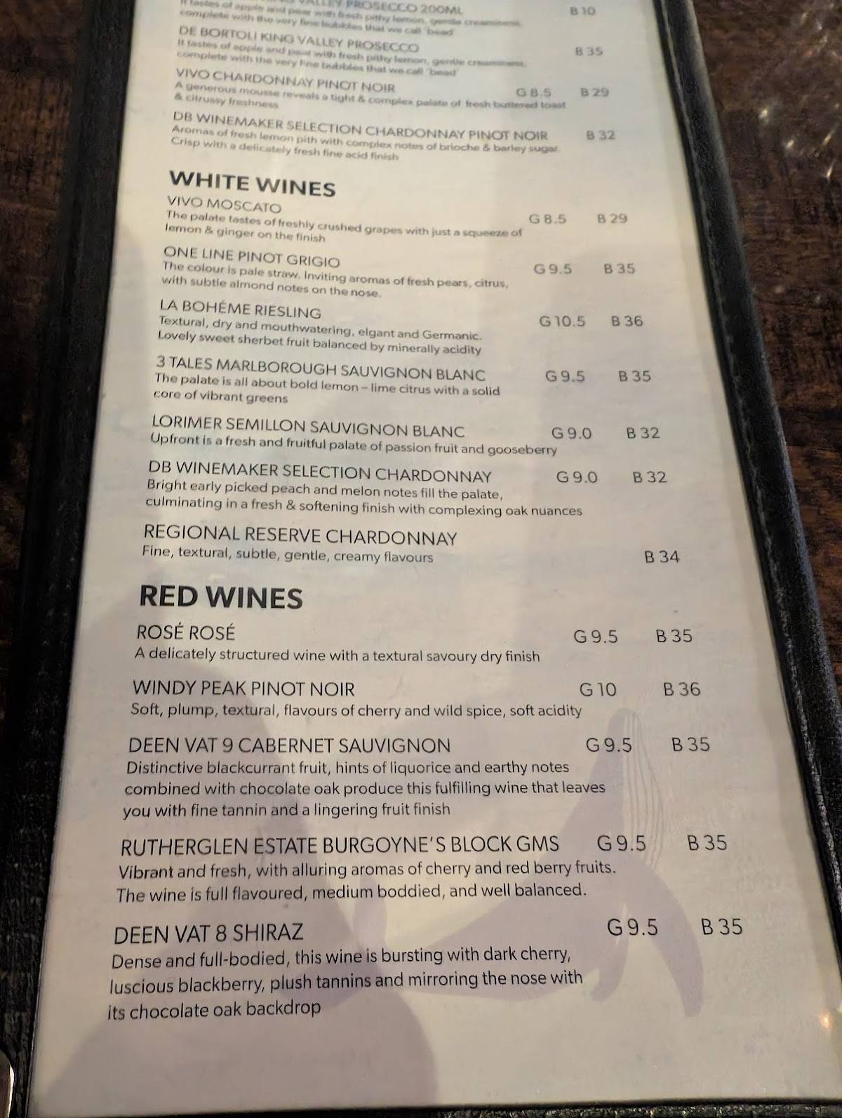 Menu at Blue Whale Asian Eatery restaurant, Port Macquarie