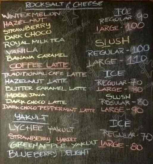 Menu at Bobba Jelly cafe, Manila