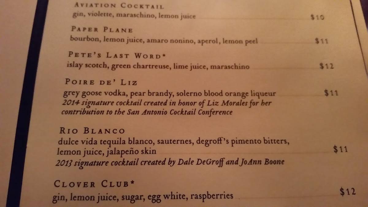 Menu at Bohanan's Prime Steaks and Seafood pub & bar, San Antonio