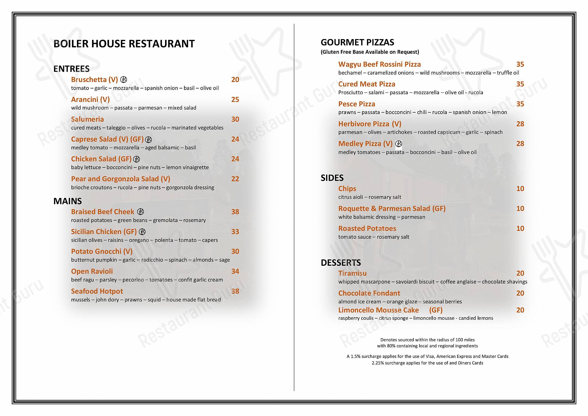 Menu at The Hydro Majestic Hotel Blue Mountains cafe, Medlow Bath