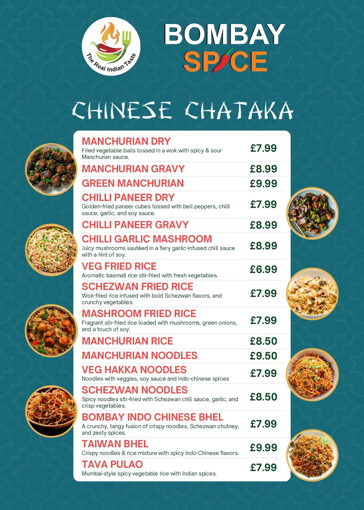 Menu at Bombay spice Southampton restaurant, Southampton