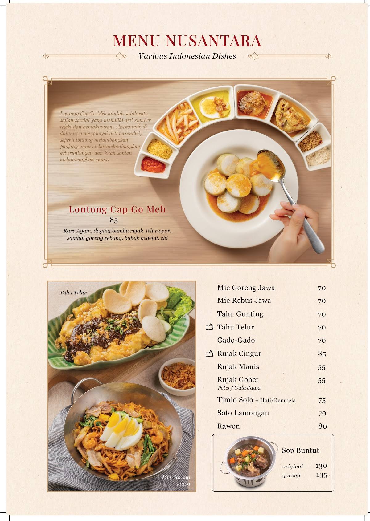 Menu at Bon Ami Restaurant - Dharmahusada, Surabaya