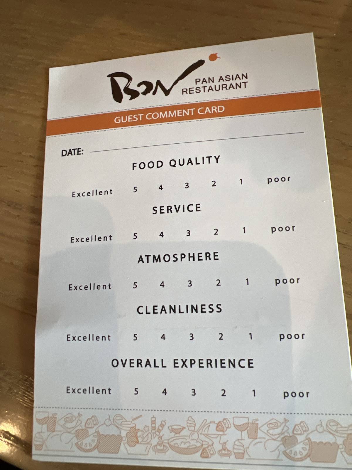 Menu at Bon Pan Asian Restaurant, Stoke-on-Trent