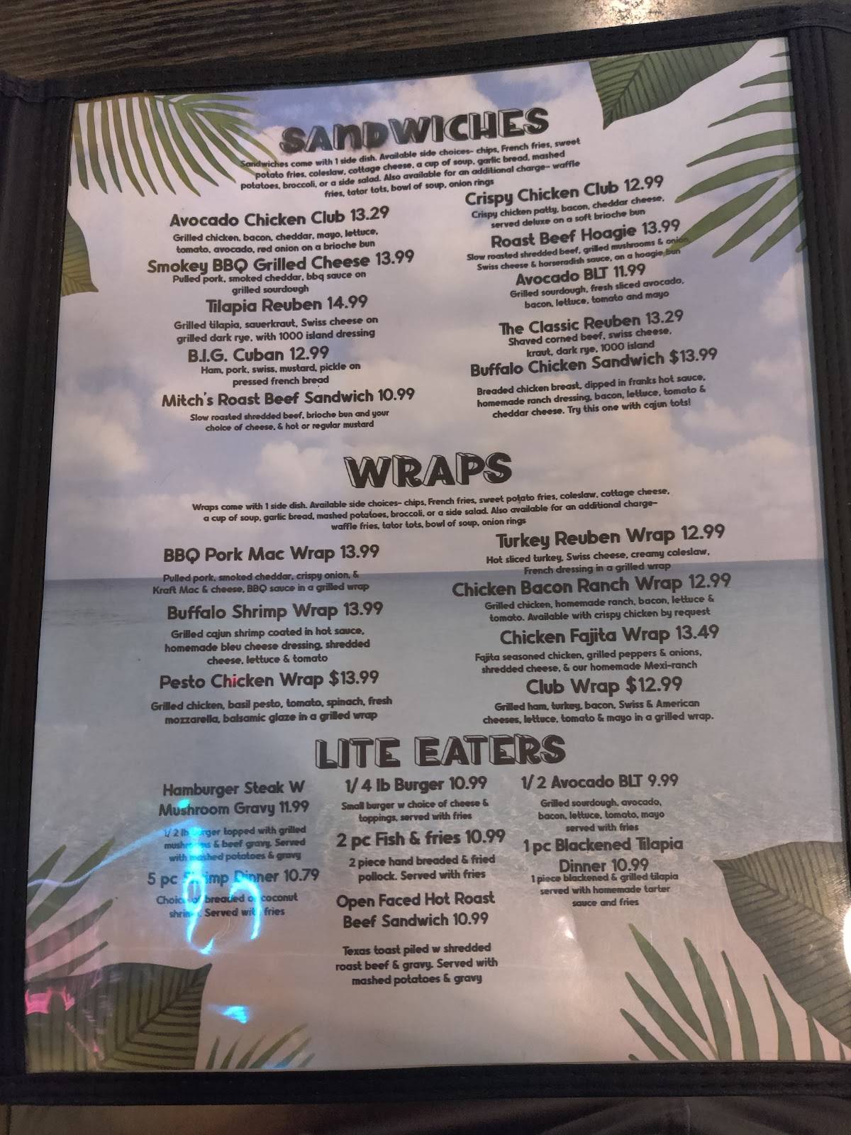 Menu at Bone Island Grille pub & bar, Jackson
