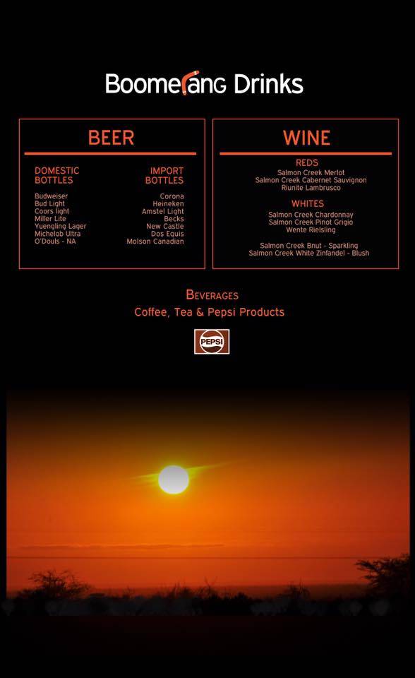Menu at Boomerang Bar & Grill, New Cumberland