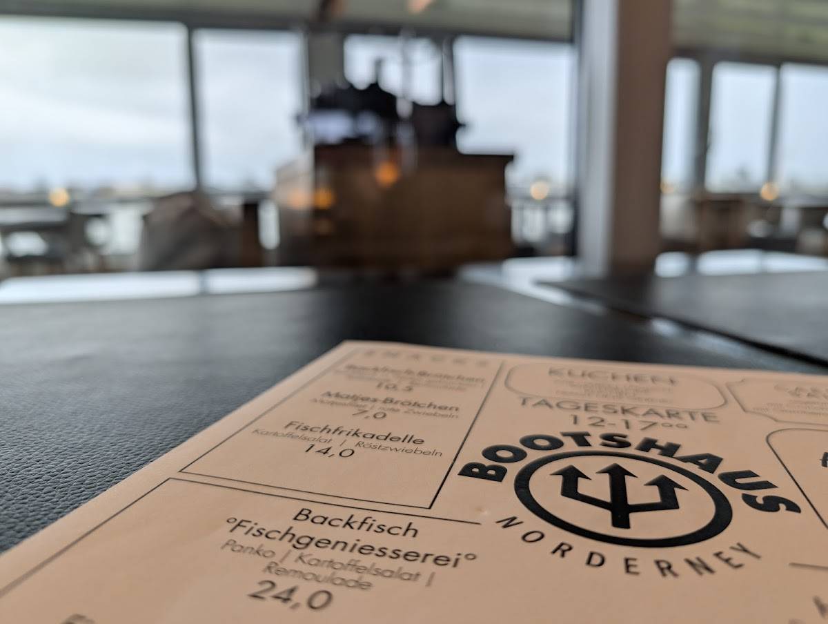 Speisekarte von Bootshaus Norderney cafe, Norderney