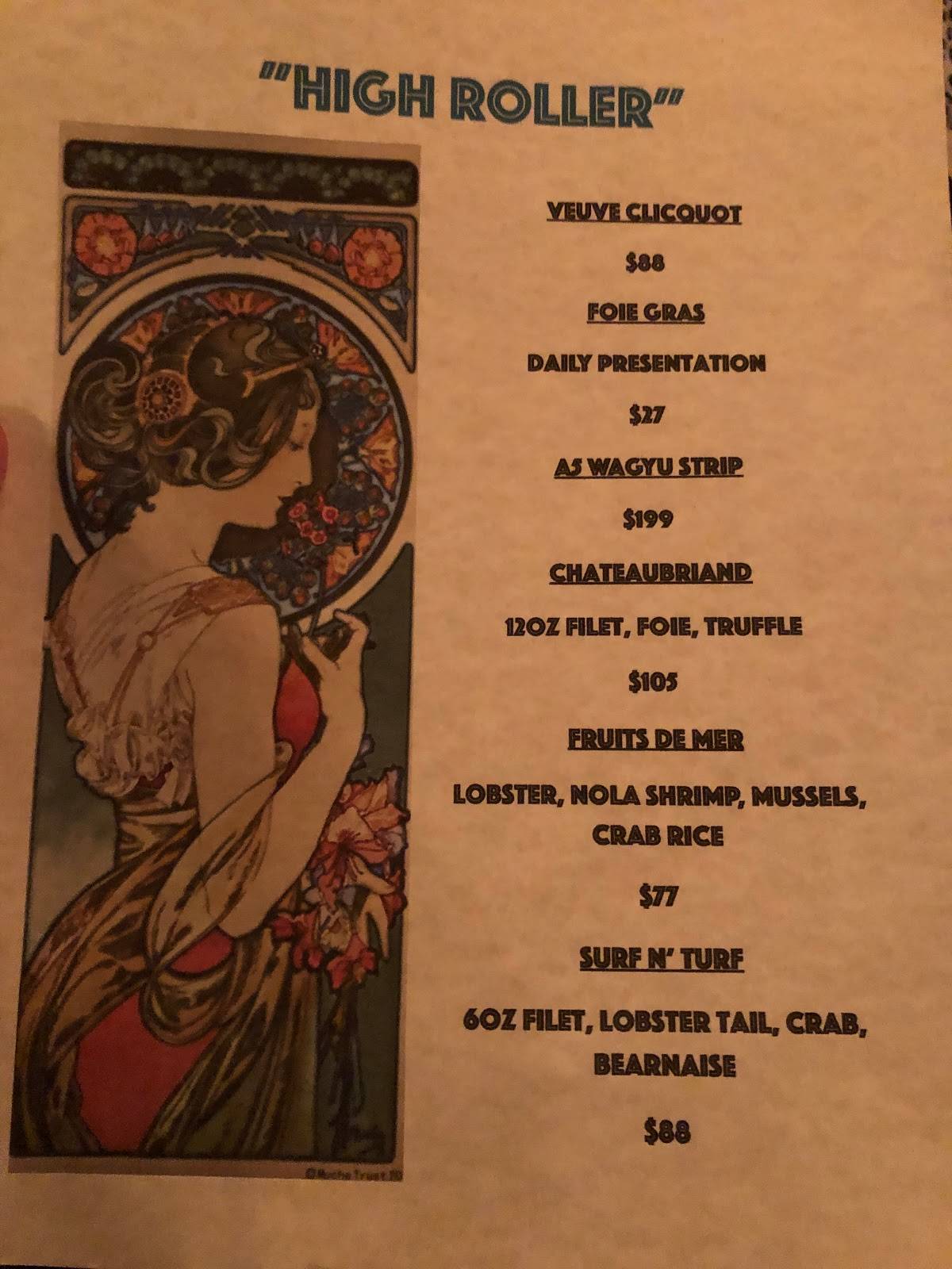 Menu at Boston Title & Abstract pub & bar, Tulsa