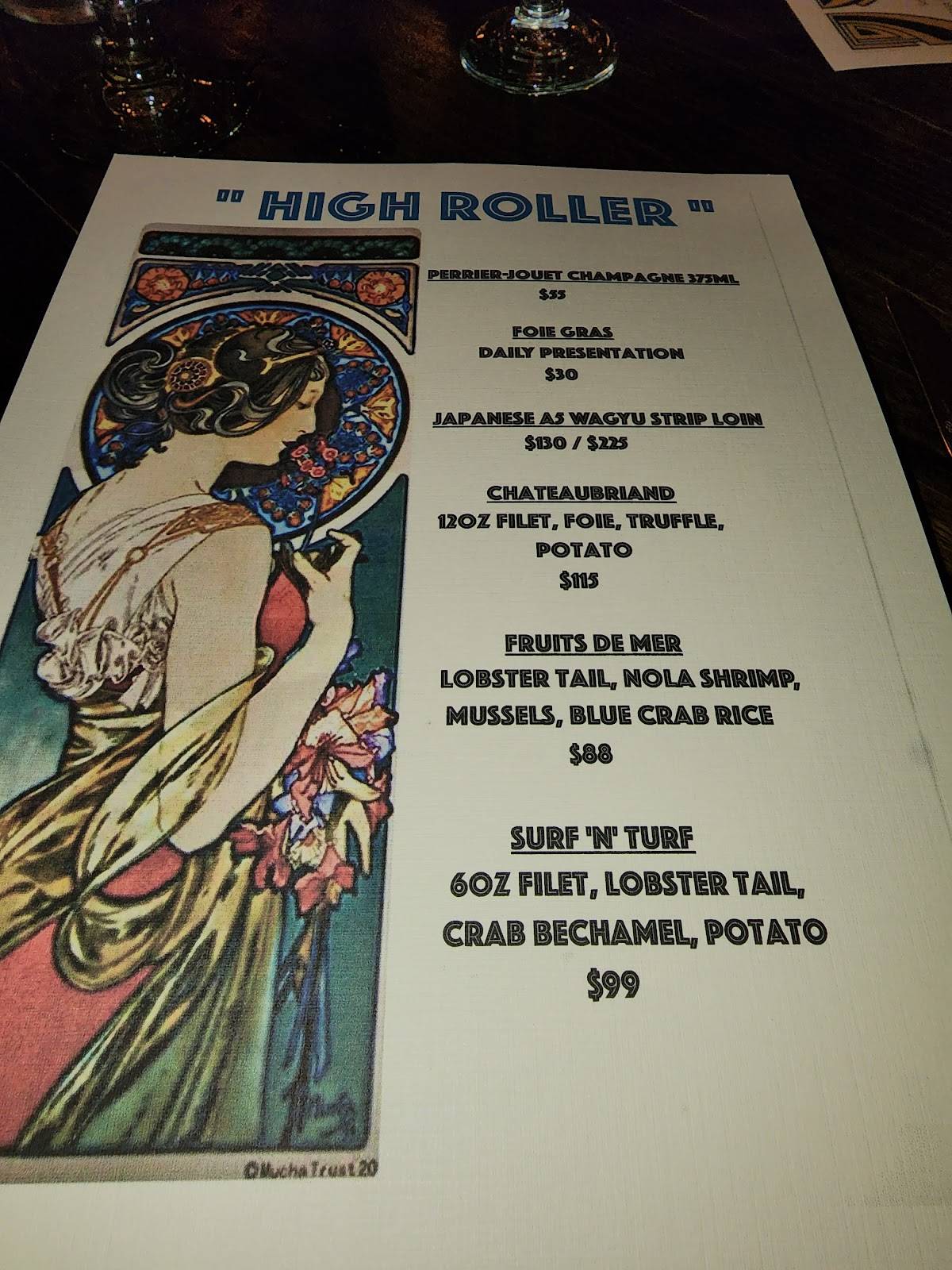 Menu at Boston Title & Abstract pub & bar, Tulsa