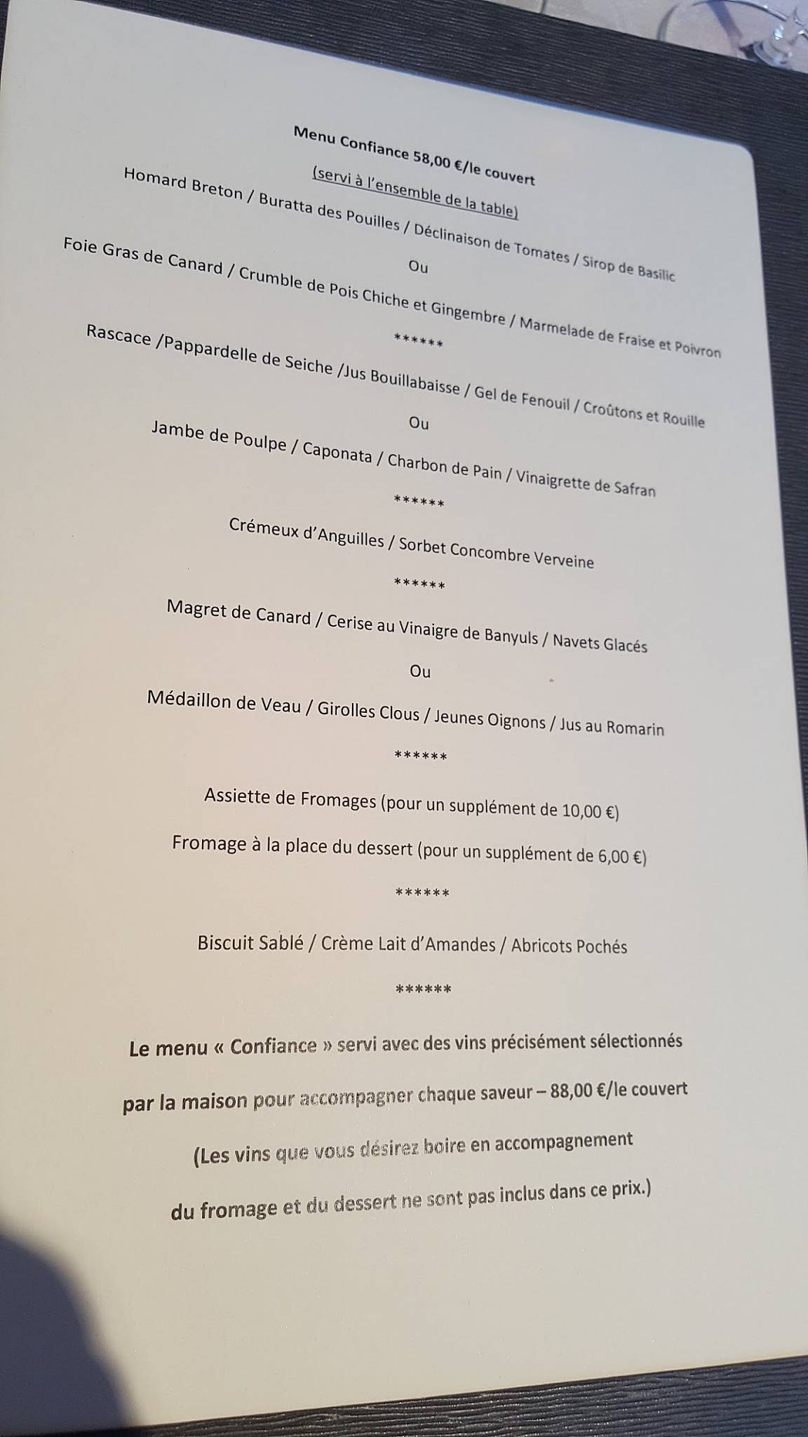 Menu au Bouchon et l'Assiette (Le), Soignies