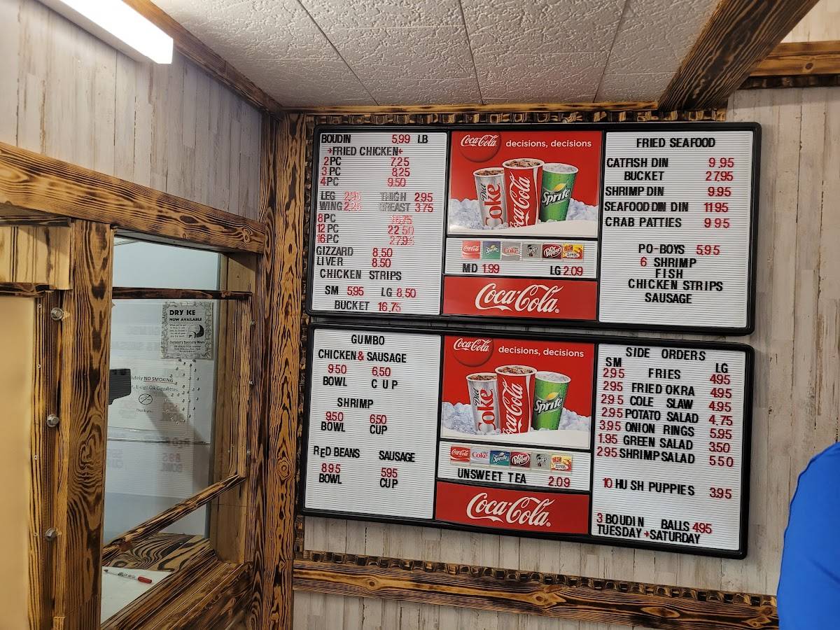 Menu at Boudin King Restaurant, Jennings