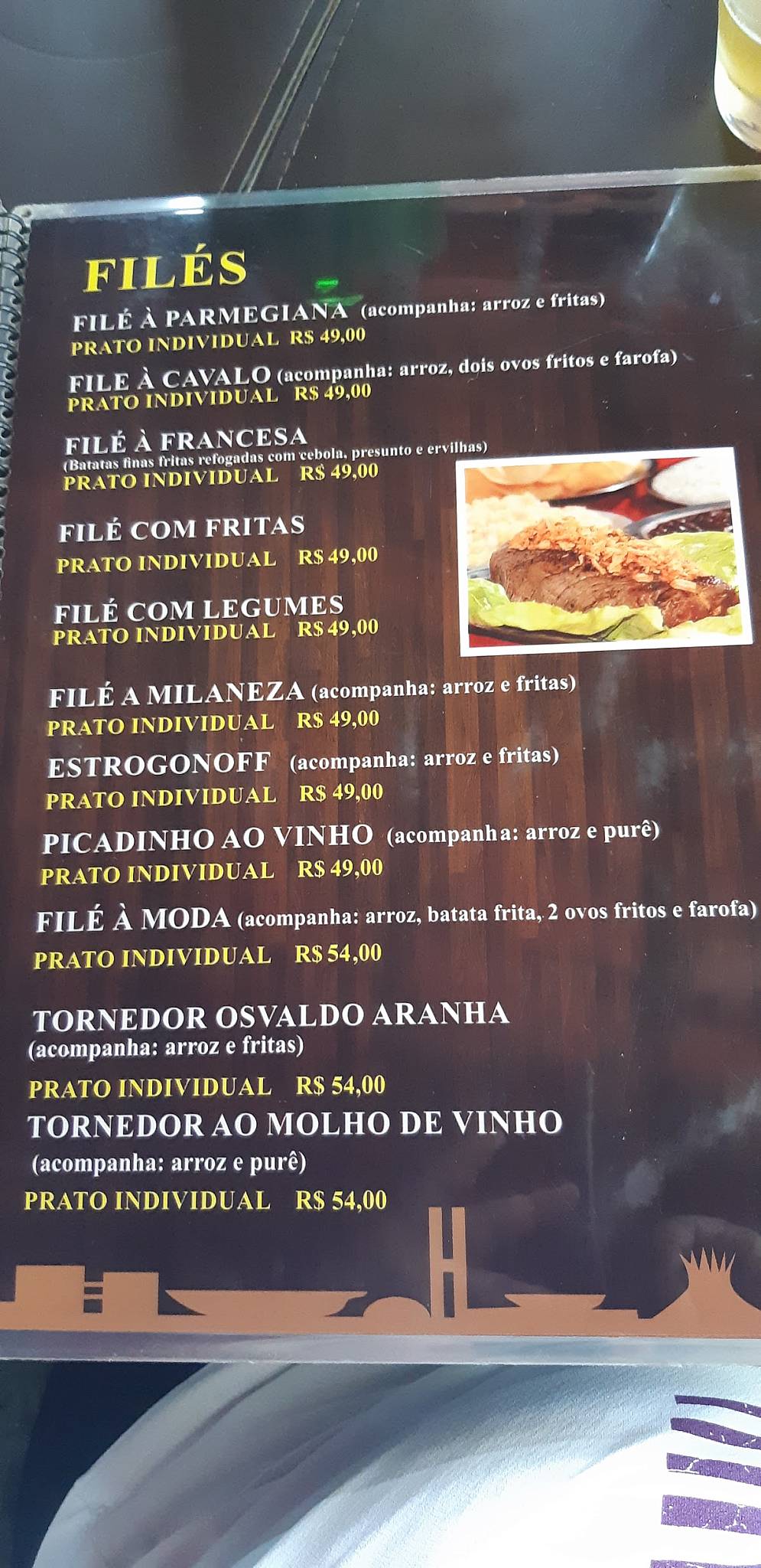 Menu em Restaurante Ki-Filé Cavalcante, Brasília