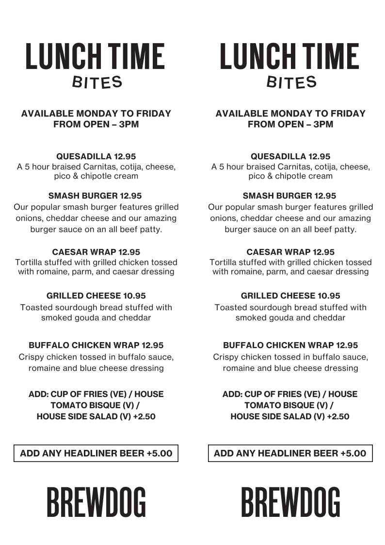 Menu at BrewDog DogTap Columbus pub & bar, Canal Winchester