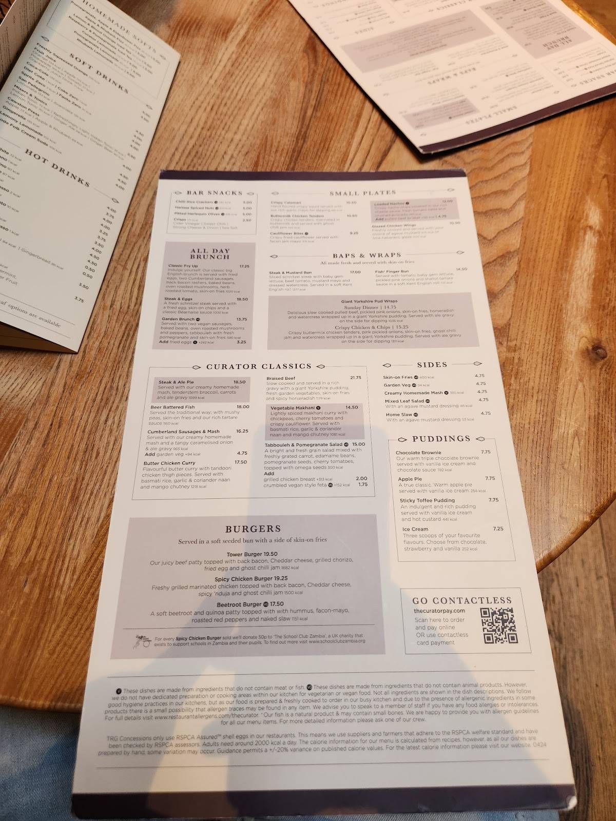 Menu at Bridge Bar and Eating House, London, Heathrow Airport
