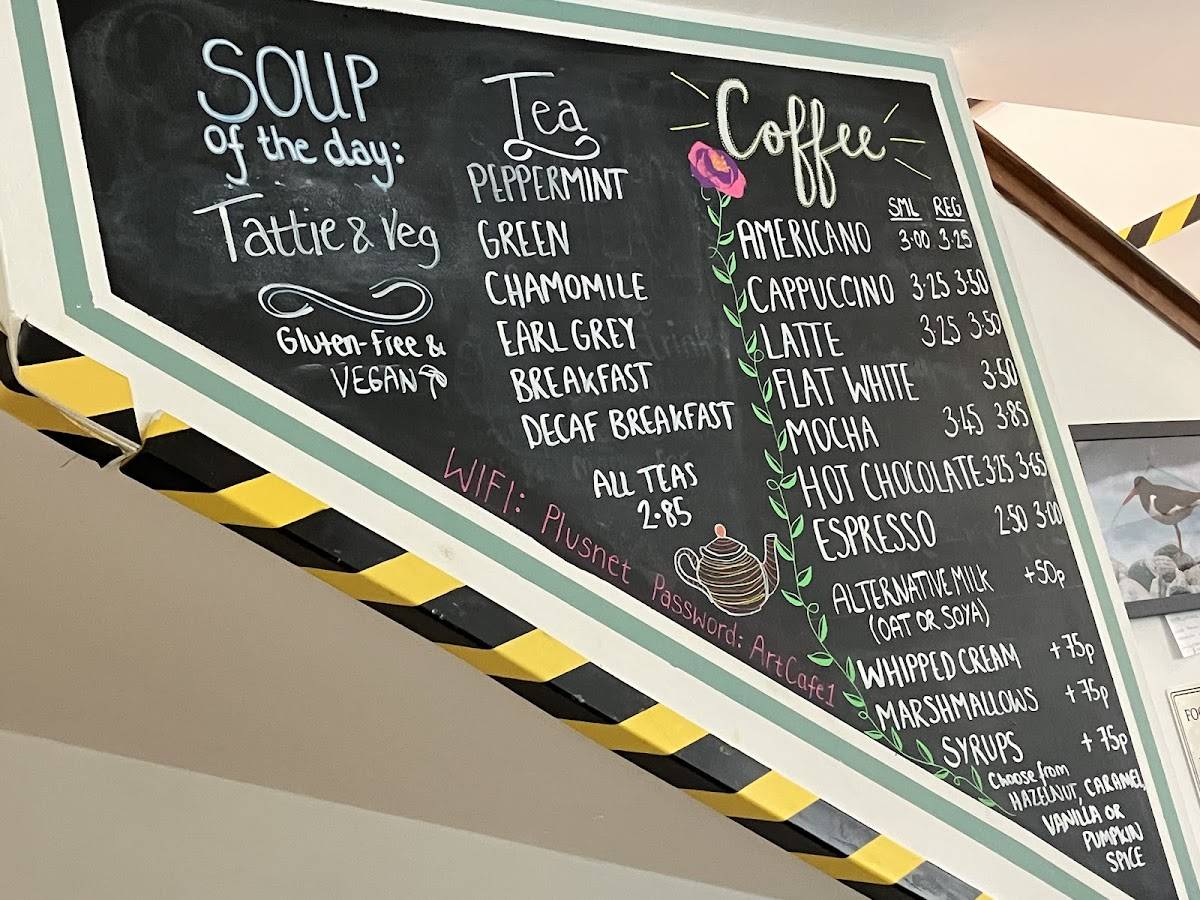 Menu at Bridge Cottage Art Café cafe, Poolewe