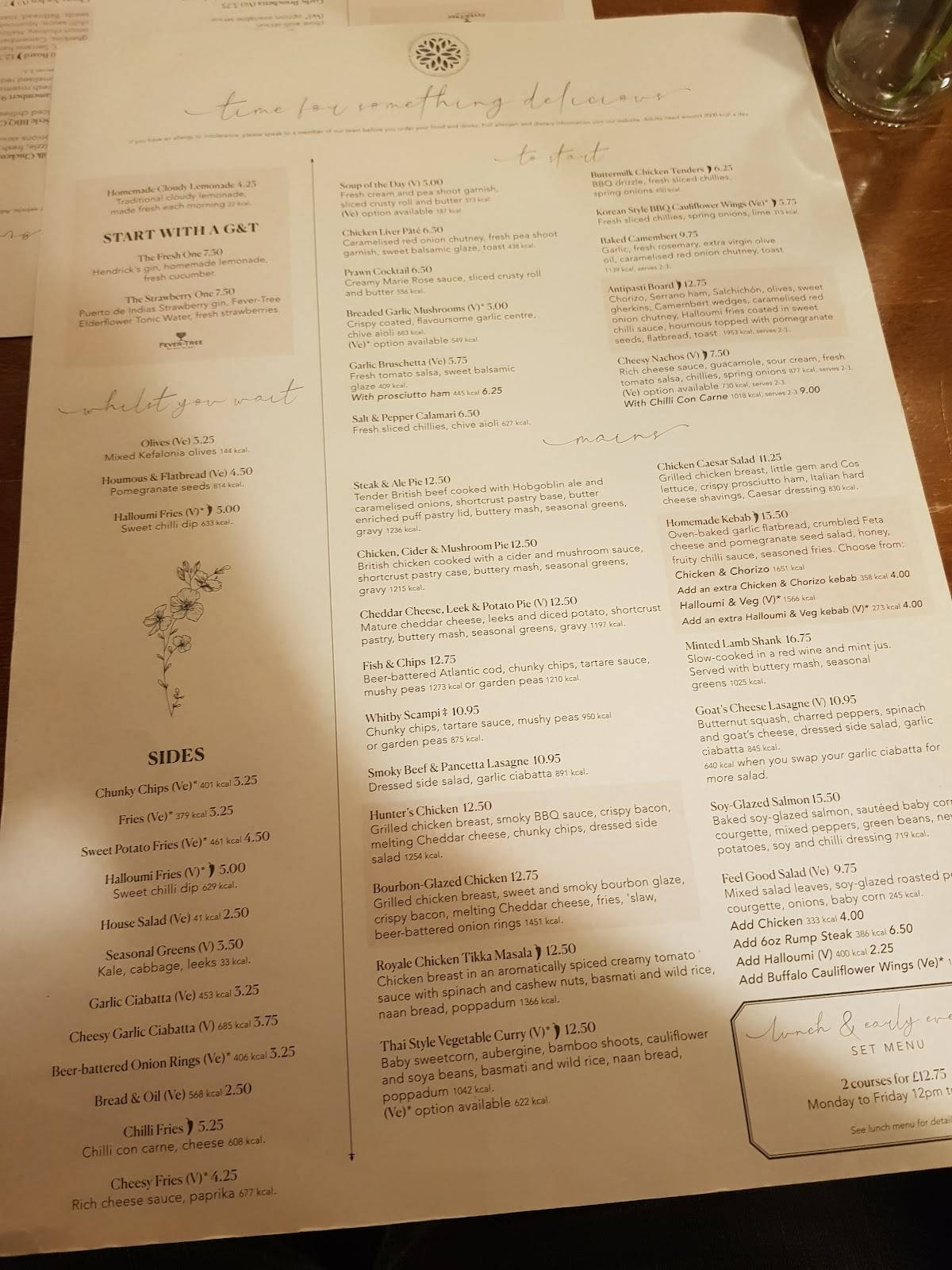 Menu at Pheasant pub & bar, Bridgend, Church Rd