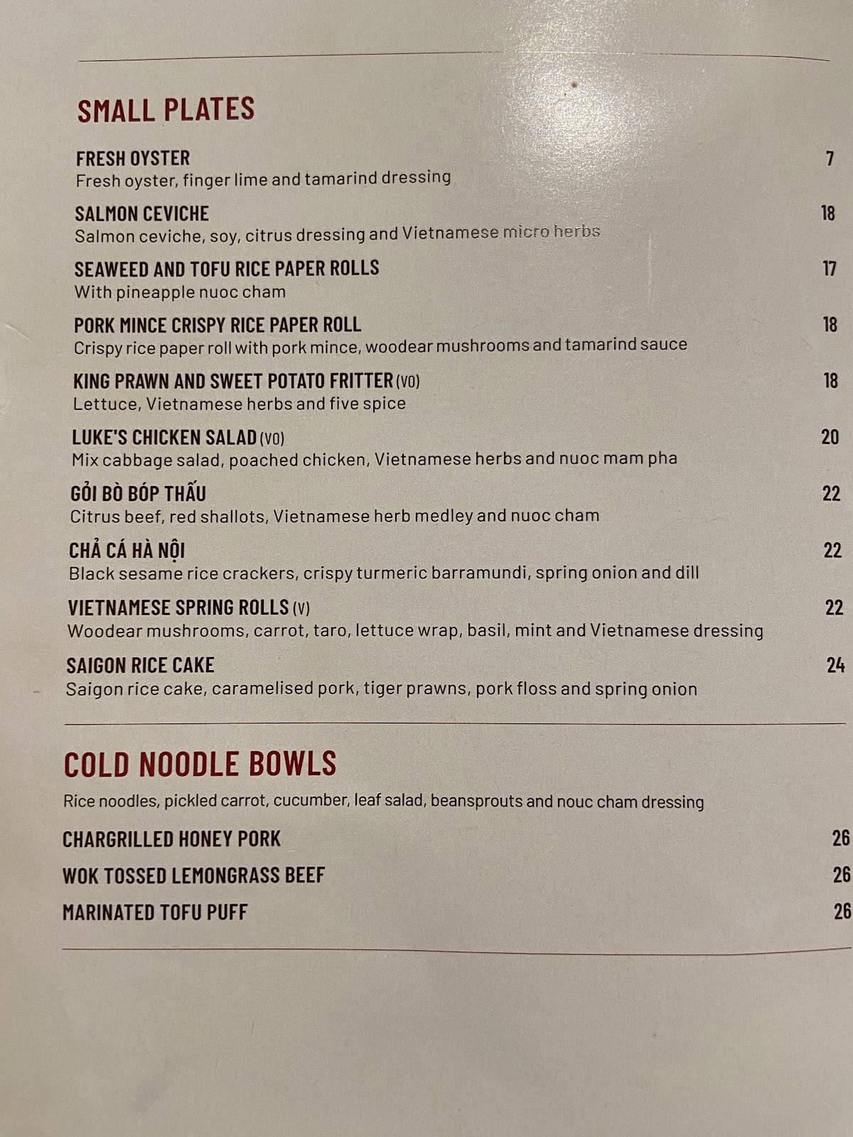 Menu at Fat Noodle restaurant, Brisbane City, Top of Queen St Mall ...