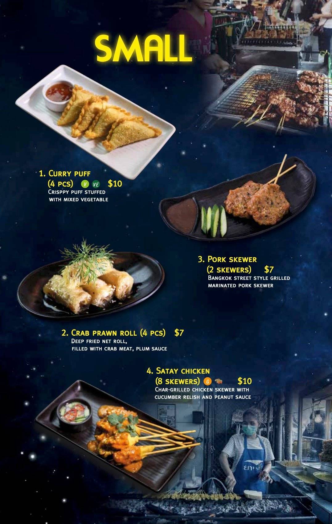 Menu at Pochana restaurant, Brisbane City