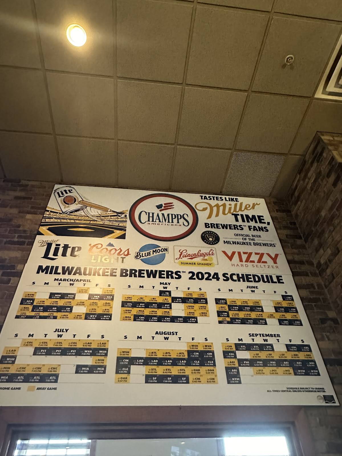 Menu at Champps Americana Brookfield pub & bar, Brookfield, S Moorland Rd