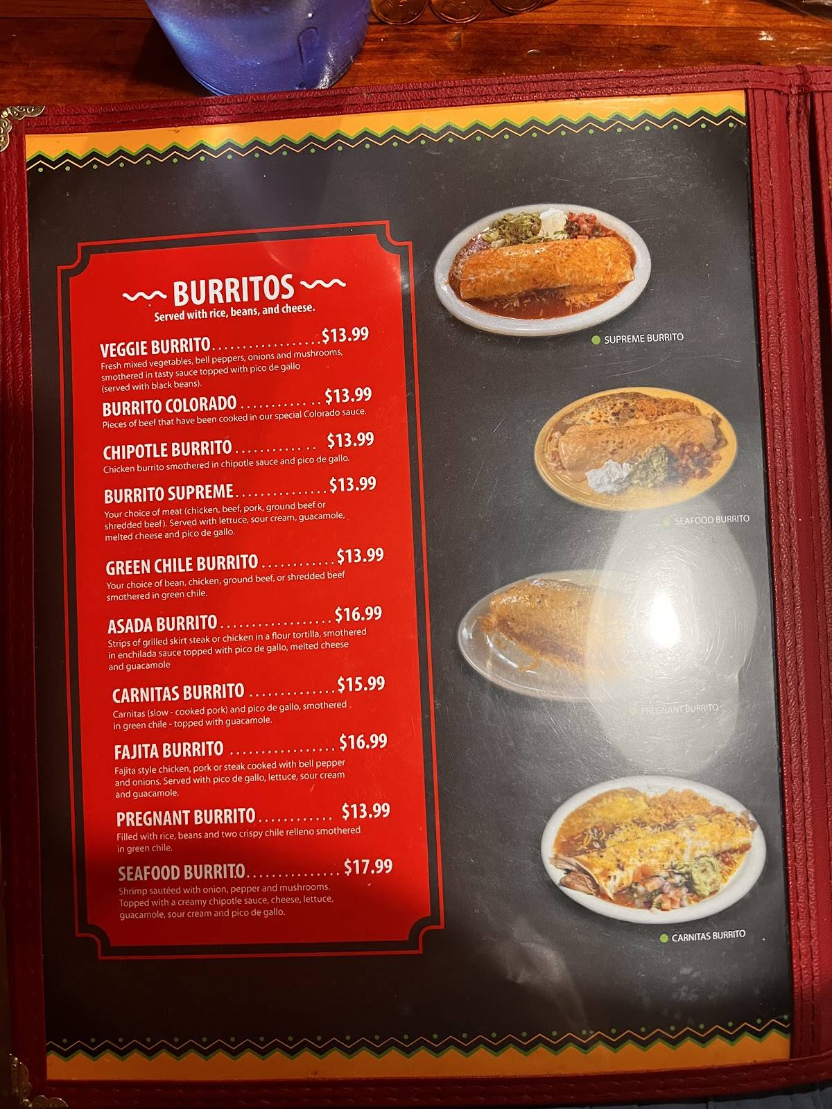 Menu at Brown Burro Cafe, Fairplay, 706 Main St