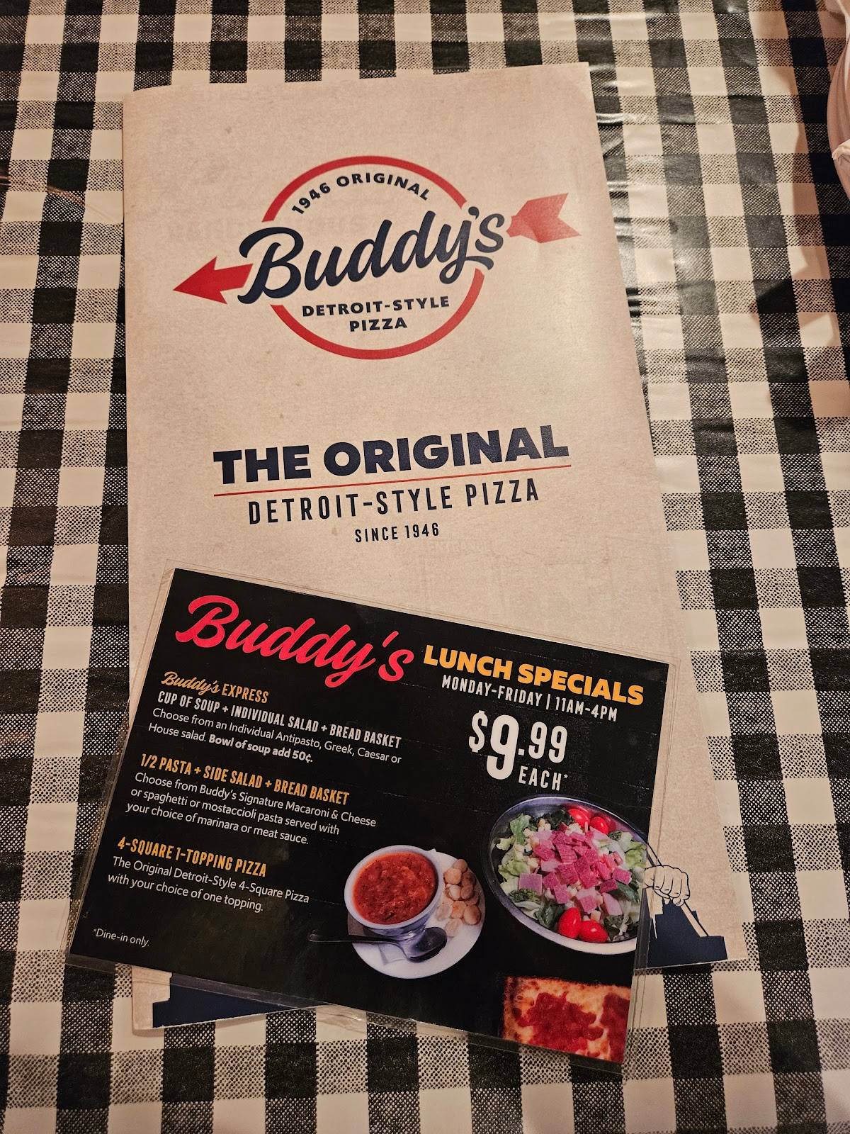 Menu at Buddy's Pizza pizzeria, Detroit, Conant
