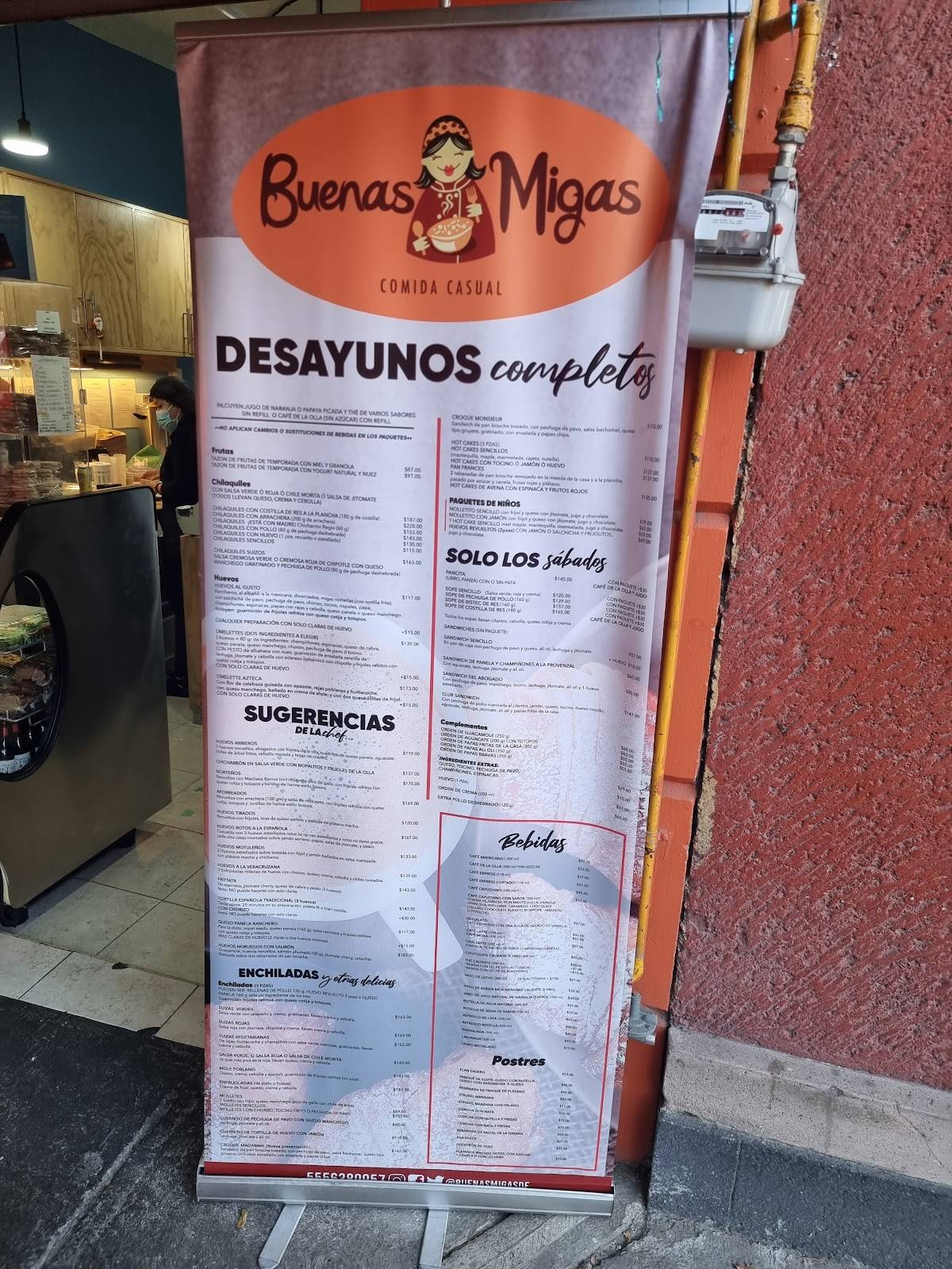 Carta del restaurante Buenas Migas, Ciudad López Mateos