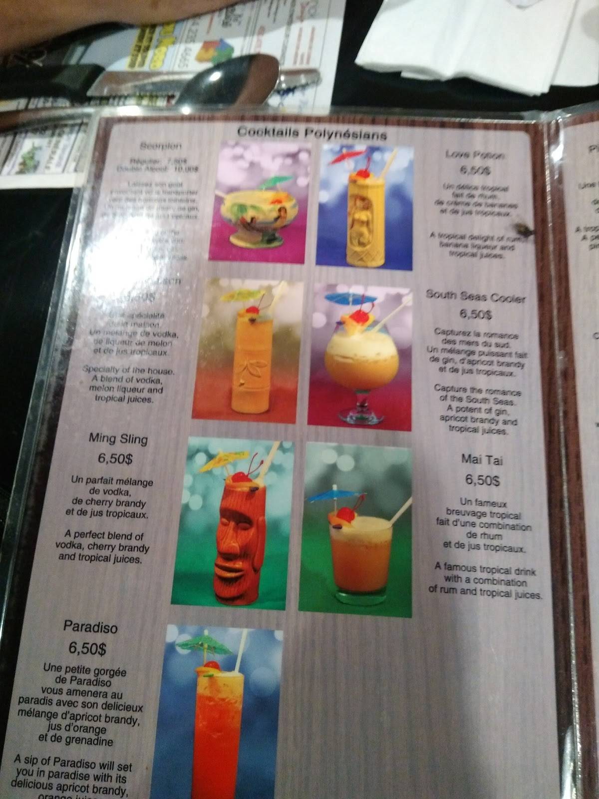 Menu au Buffet Chinois Ming Wah restaurant, Saint-Jérôme