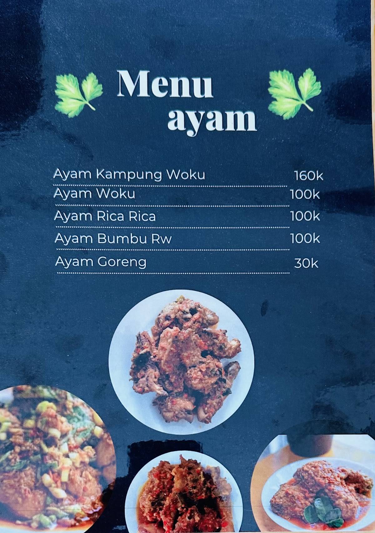 Carta del restaurante Bumbu Blanga Makanan Khas Manado, Curug Sangereng