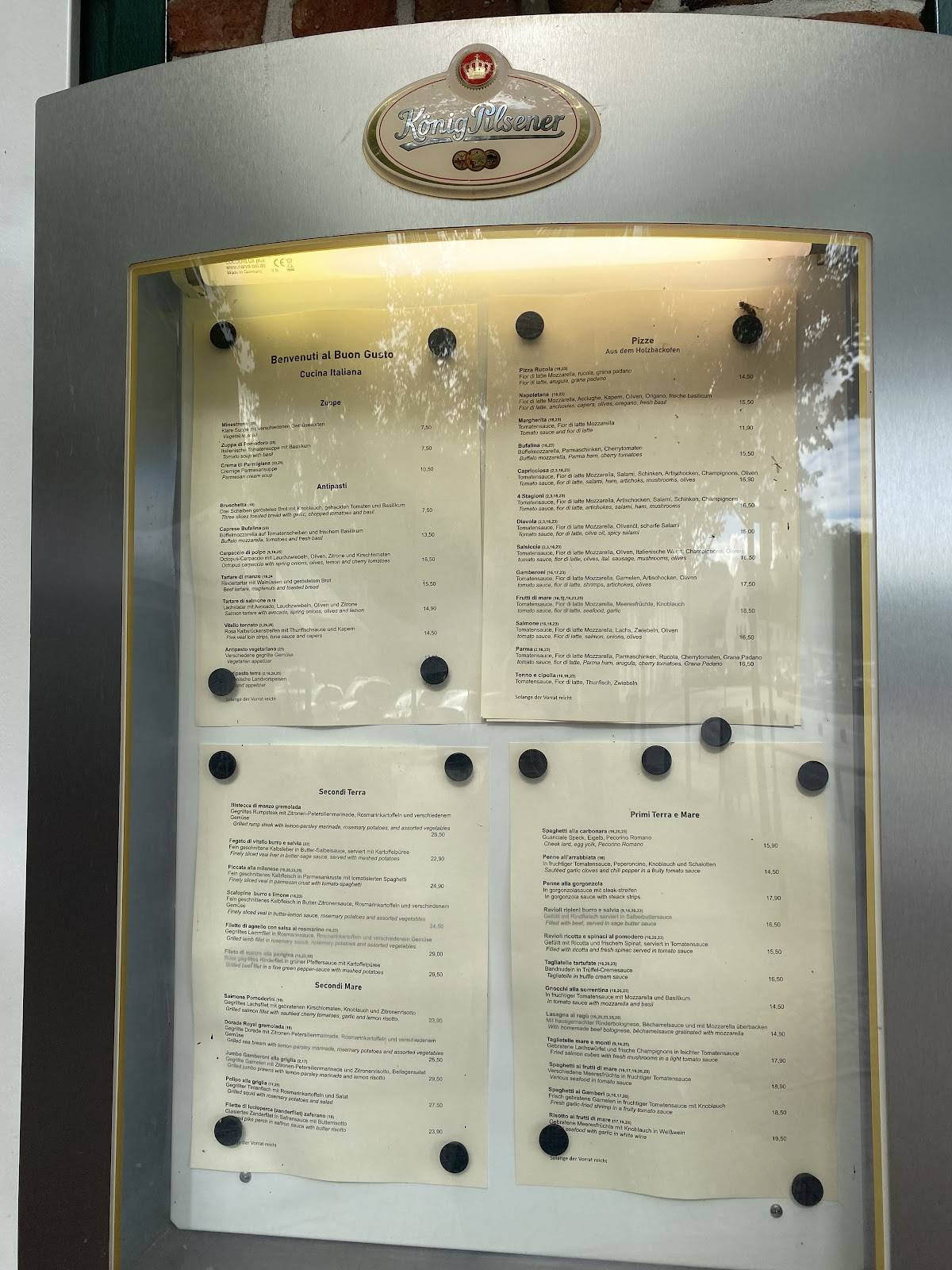 Speisekarte von Buon Gusto Wedel Hamburg restaurant, Wedel