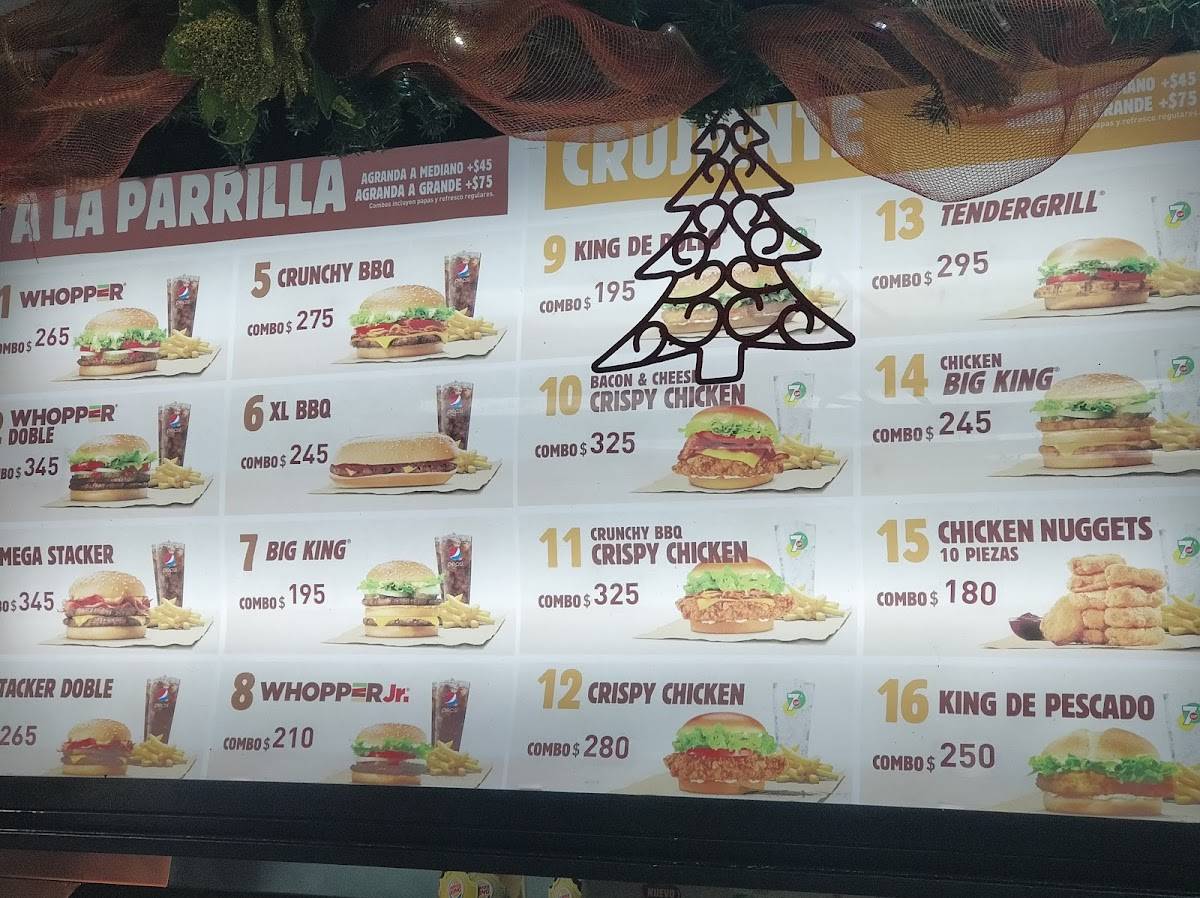 Carta del restaurante Burger King - Puerto Plata, Puerto Plata