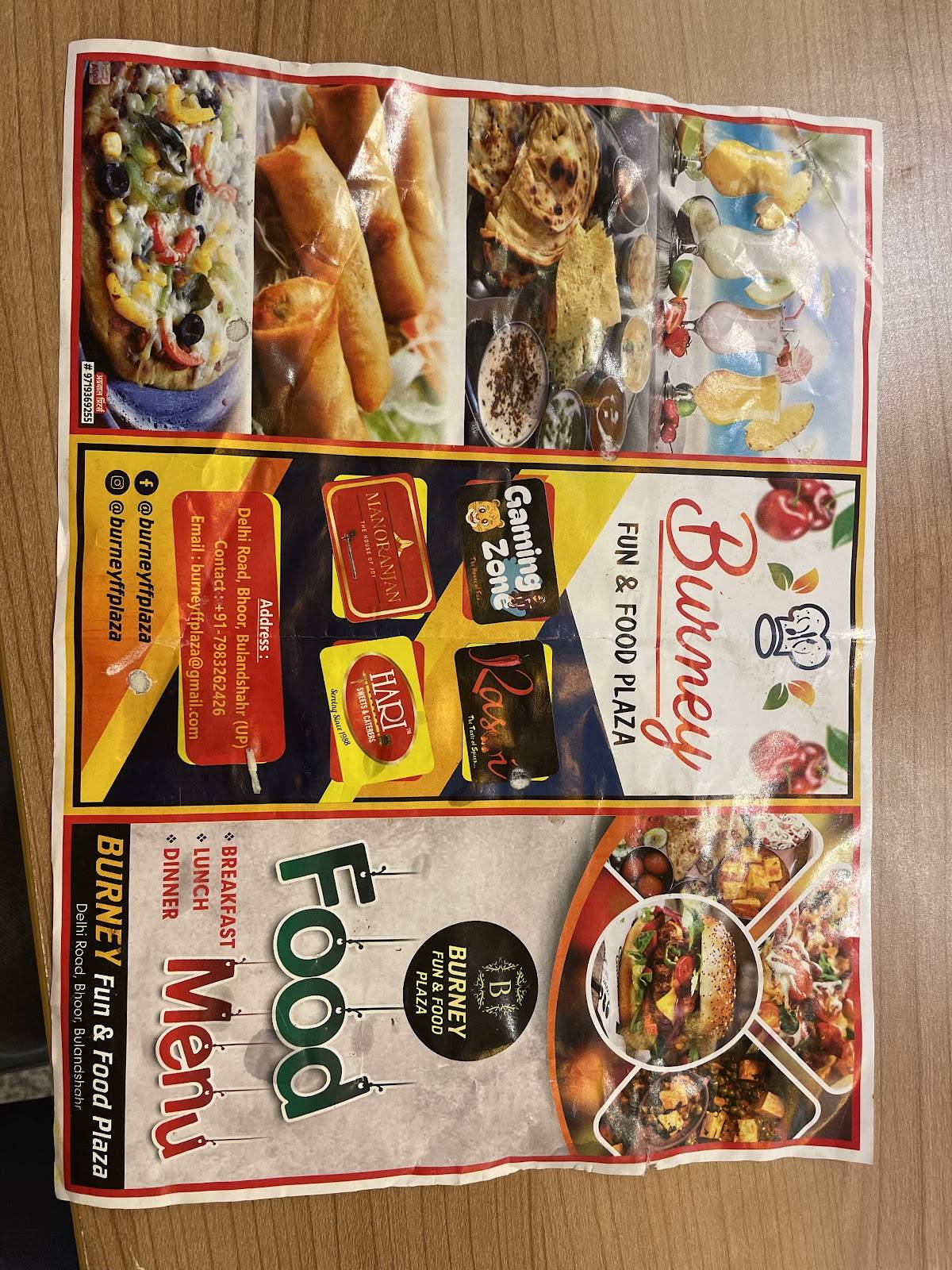Menu at Burney Fun & Food Plaza, Bulandshahr