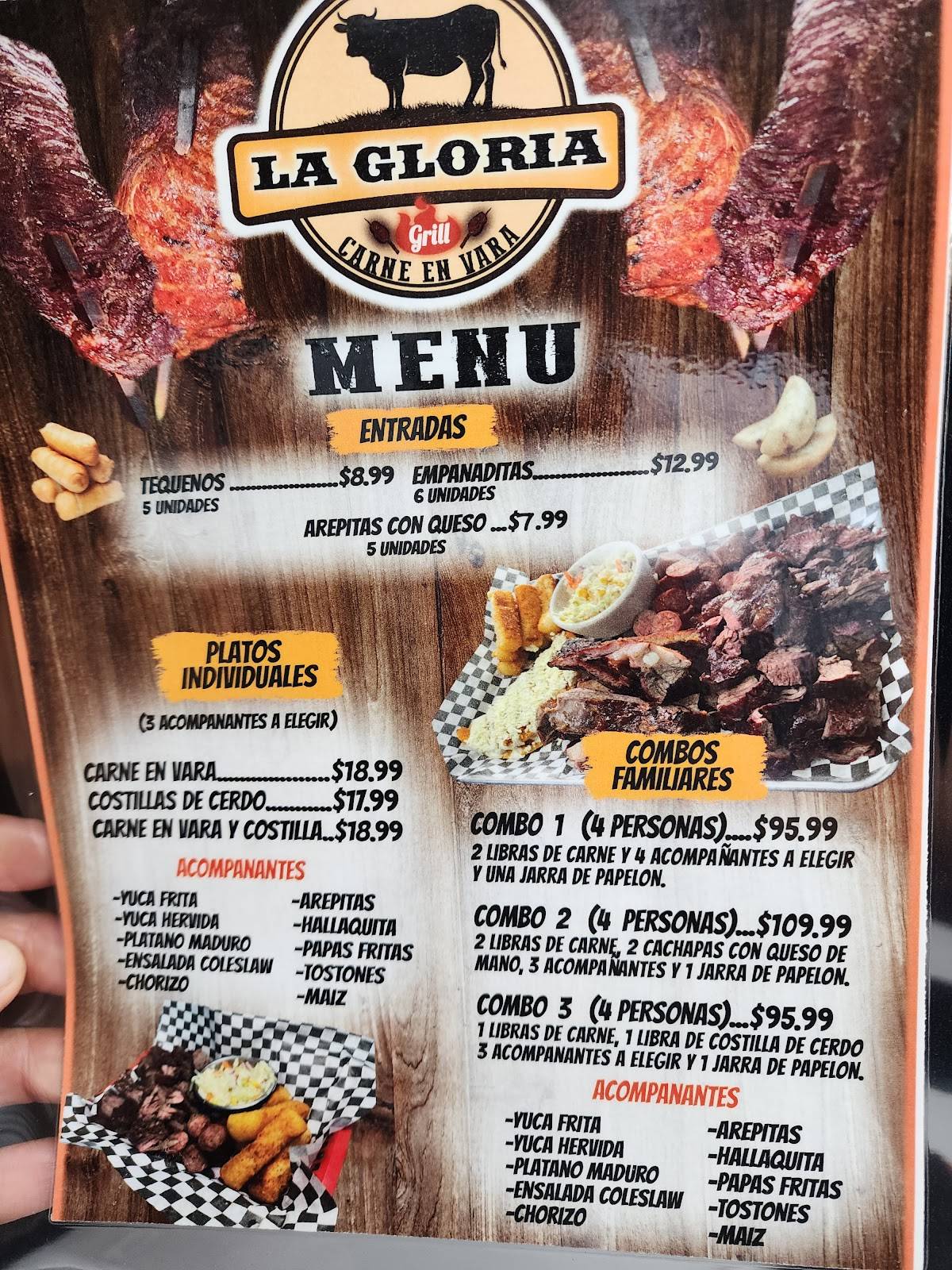 Carta del restaurante CARNE EN VARA LA GLORIA GRILL, Kissimmee