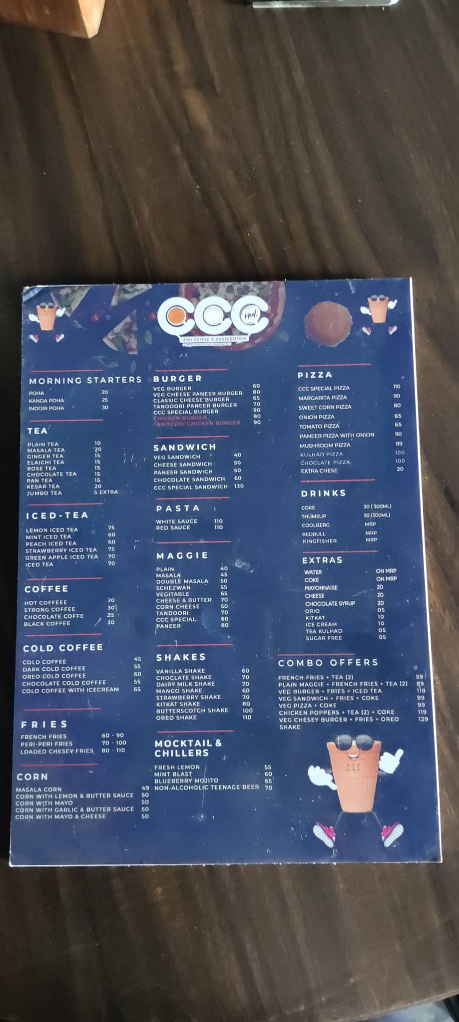 Menu at CCC Cafe, Supaul, Supaul