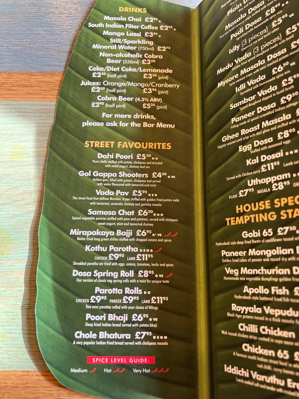 Menu at CHENNAI EXPRESS restaurant, Basingstoke