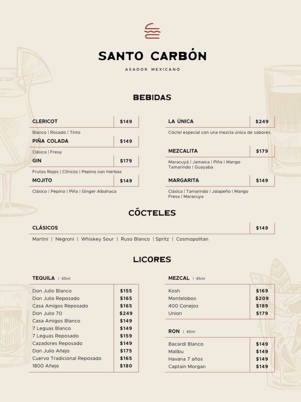 Menu at , Cabo San Lucas