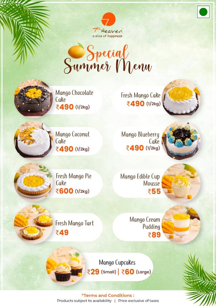 Menu at 7th Heaven cafe - Kankavli, Kankavali