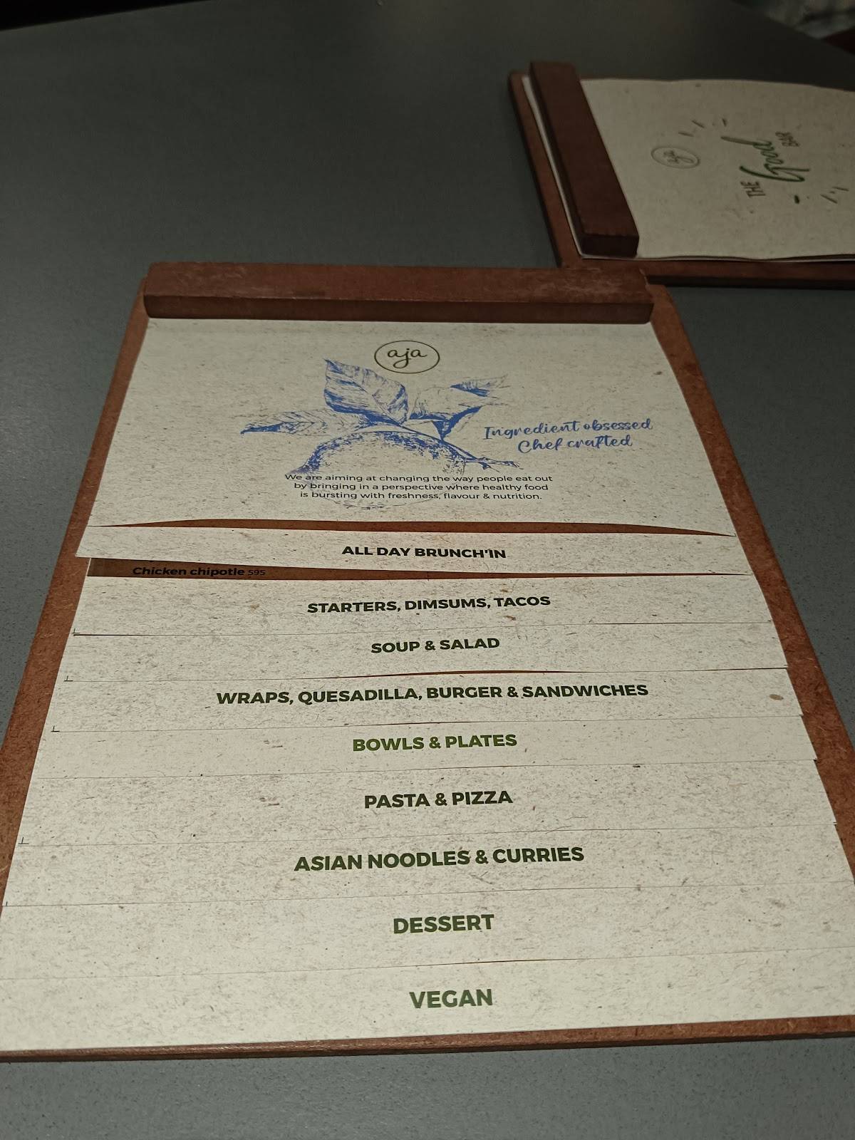 Menu at AJA Chandigarh, Chandigarh, S.c.o 129